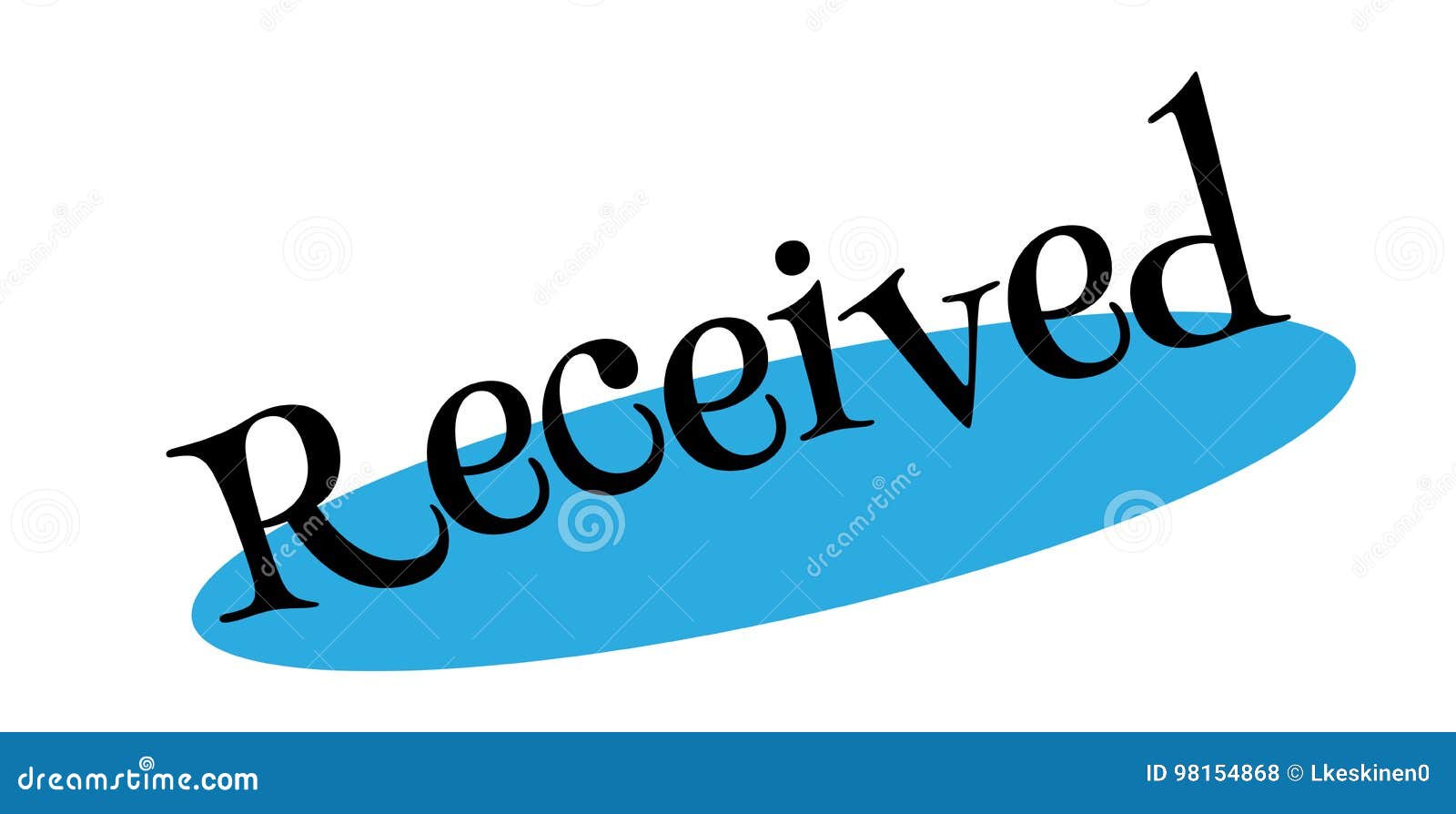 Sello de goma recibido ilustración del vector. Ilustración de cartero ...