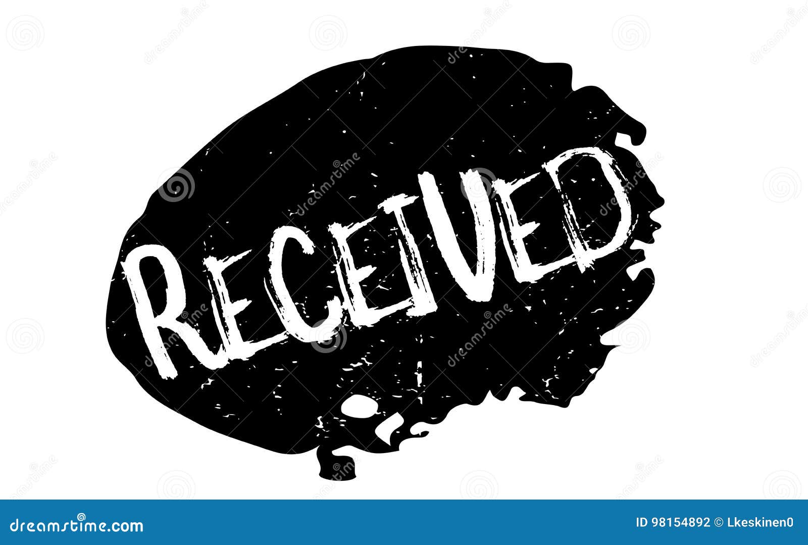Sello de goma recibido ilustración del vector. Ilustración de salida ...