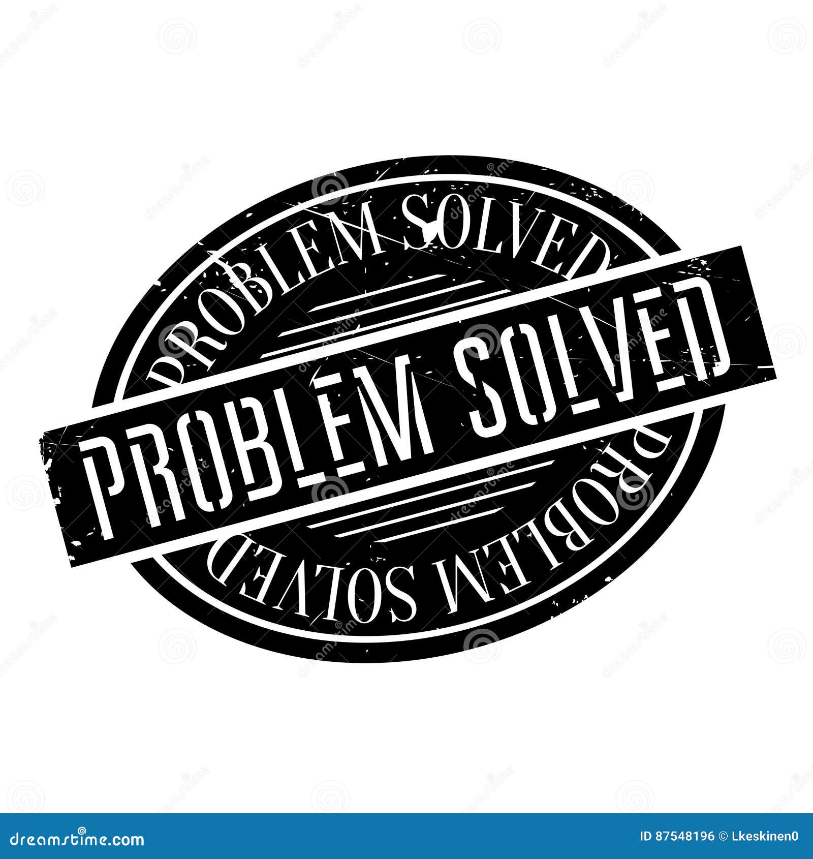 Sello De Goma Solucionado Problema Ilustración del Vector - Ilustración ...