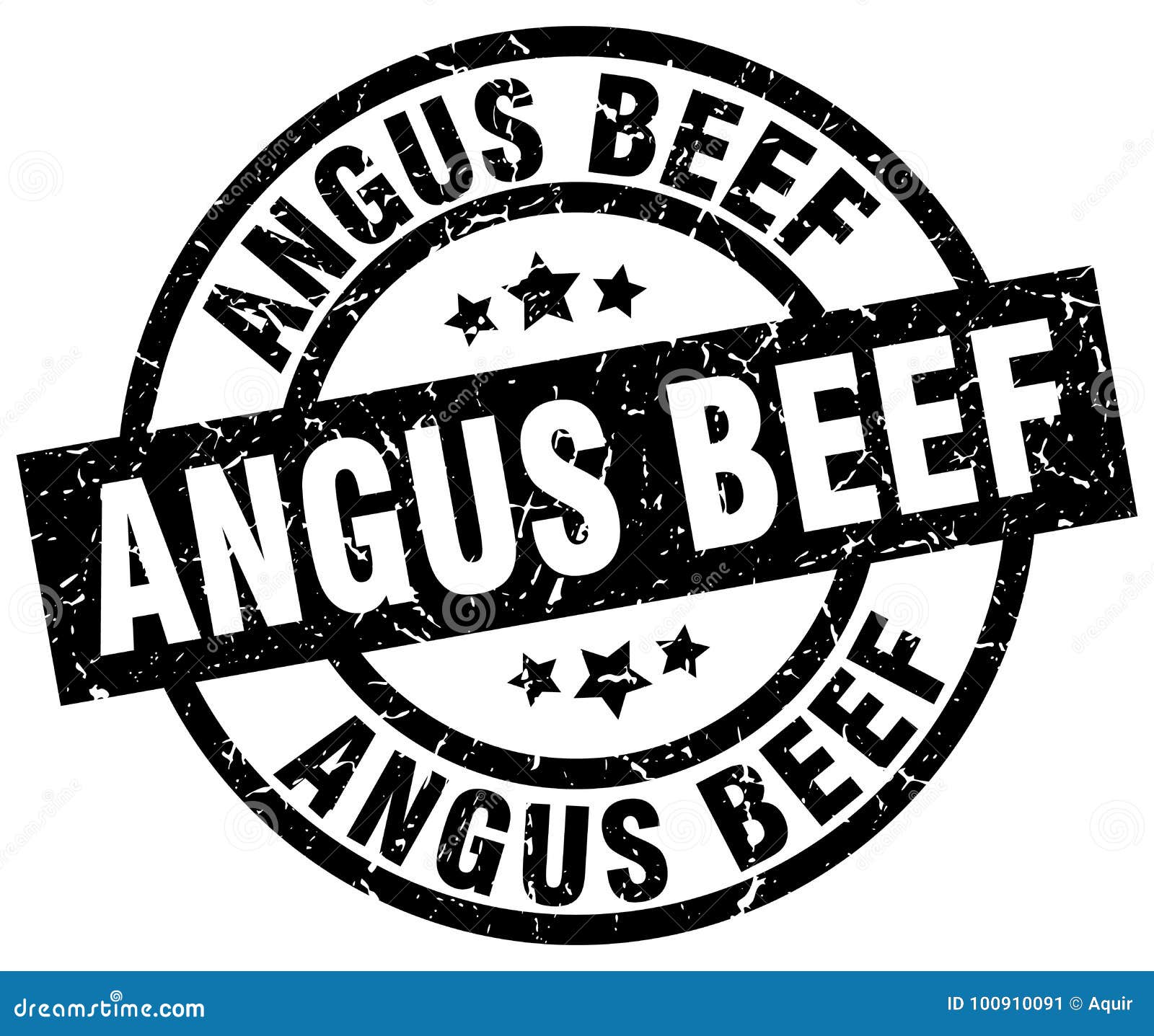 Sello De La Carne De Vaca De Angus Ilustración del Vector - Ilustración ...