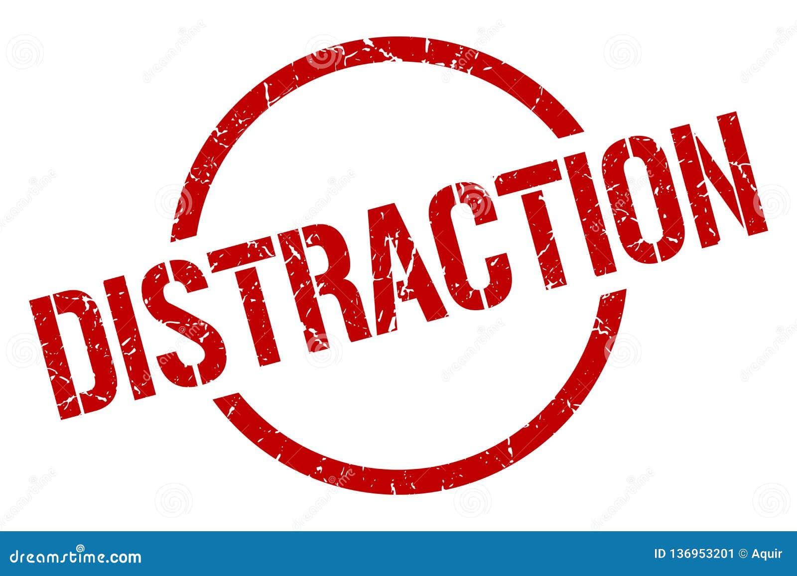 Sello de la distracción ilustración del vector. Ilustración de ...