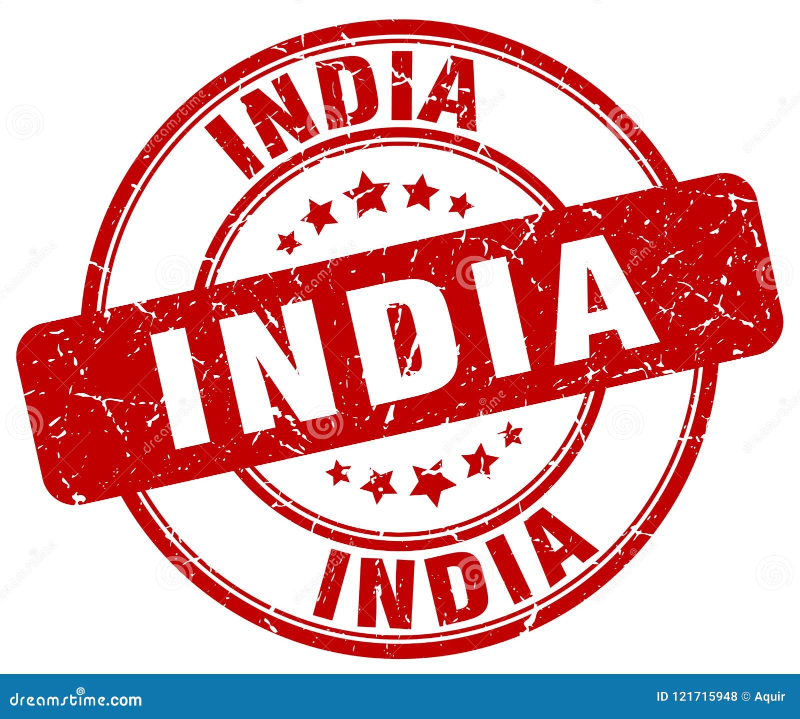 Sello de la India ilustración del vector. Ilustración de india - 121715948