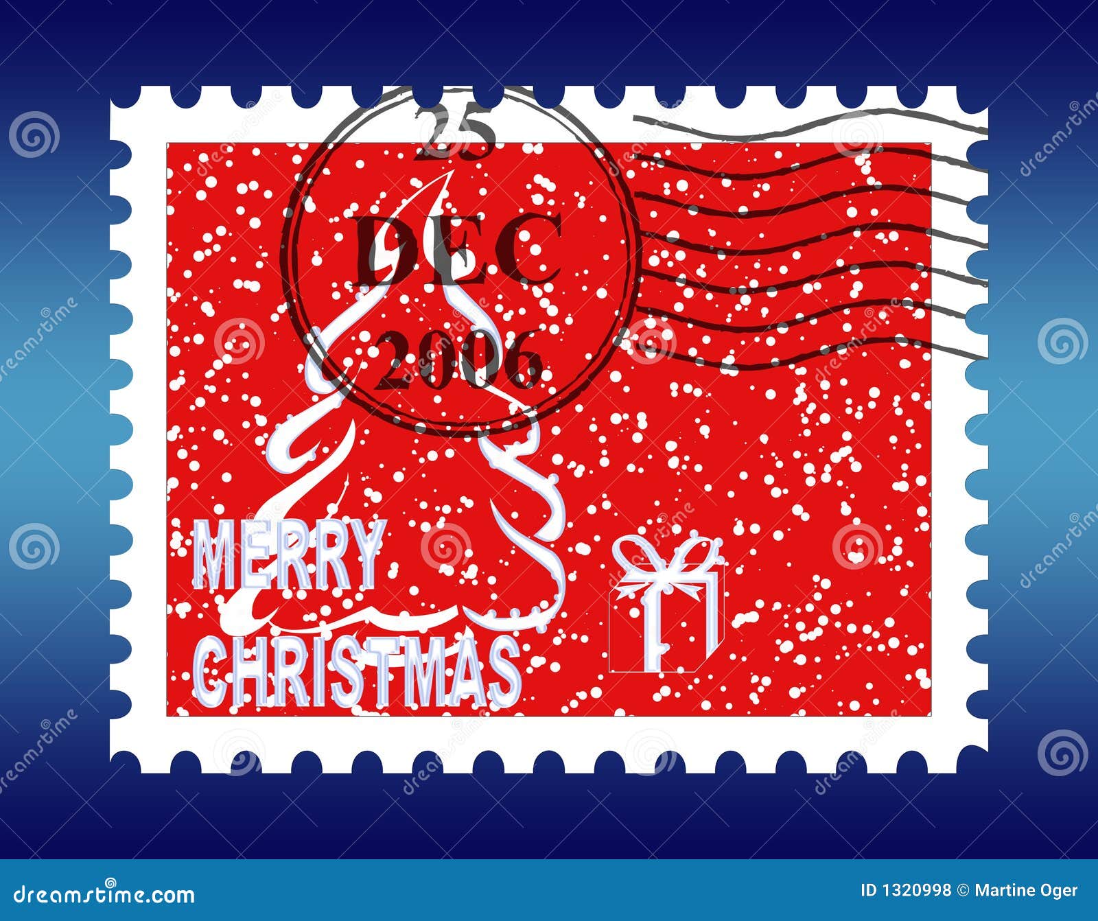 Sello de la Navidad stock de ilustración. Ilustración de navidad - 1320998