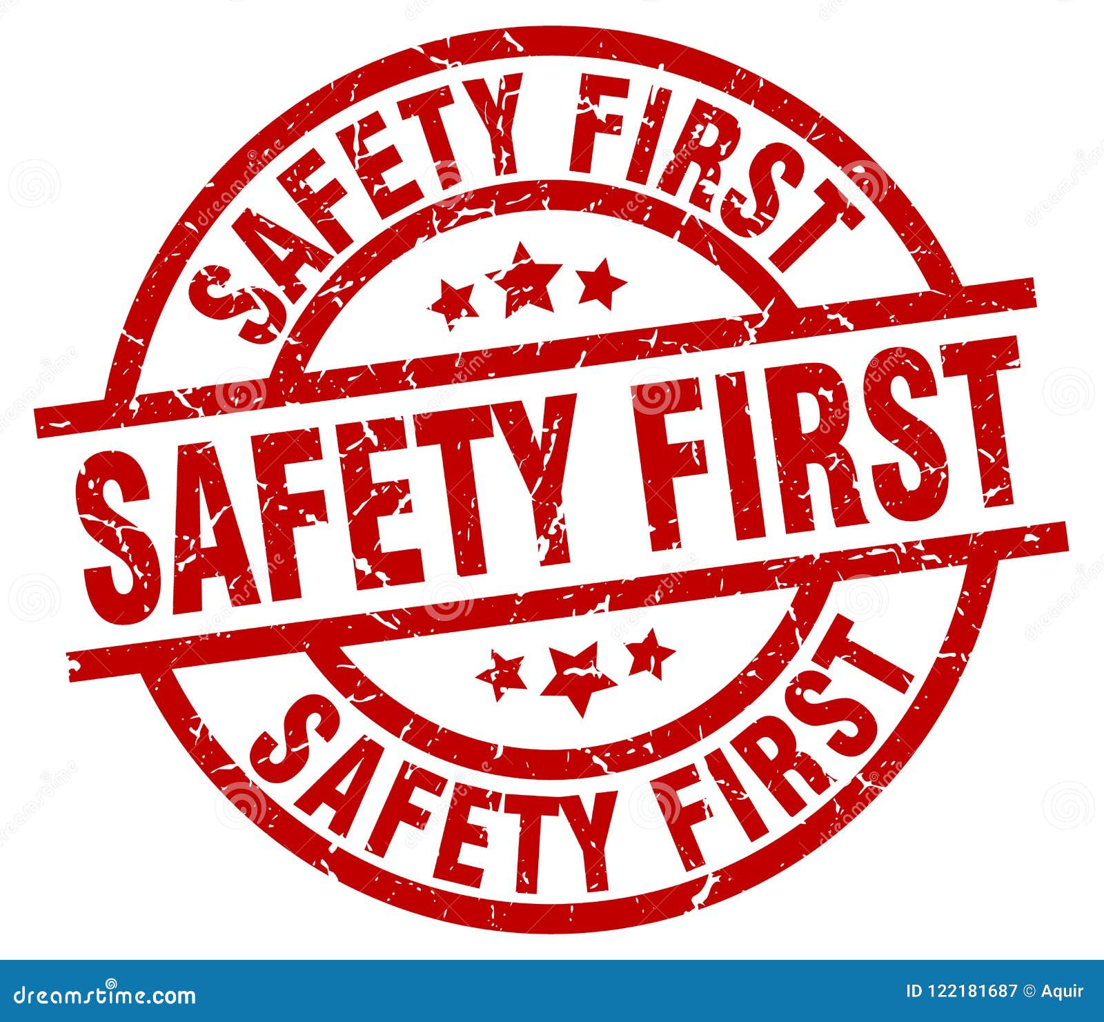 Sello De La Seguridad Primero Ilustración del Vector - Ilustración de ...