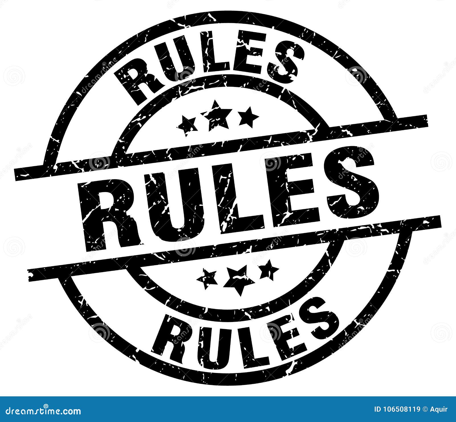 Sello de las reglas ilustración del vector. Ilustración de aislado ...