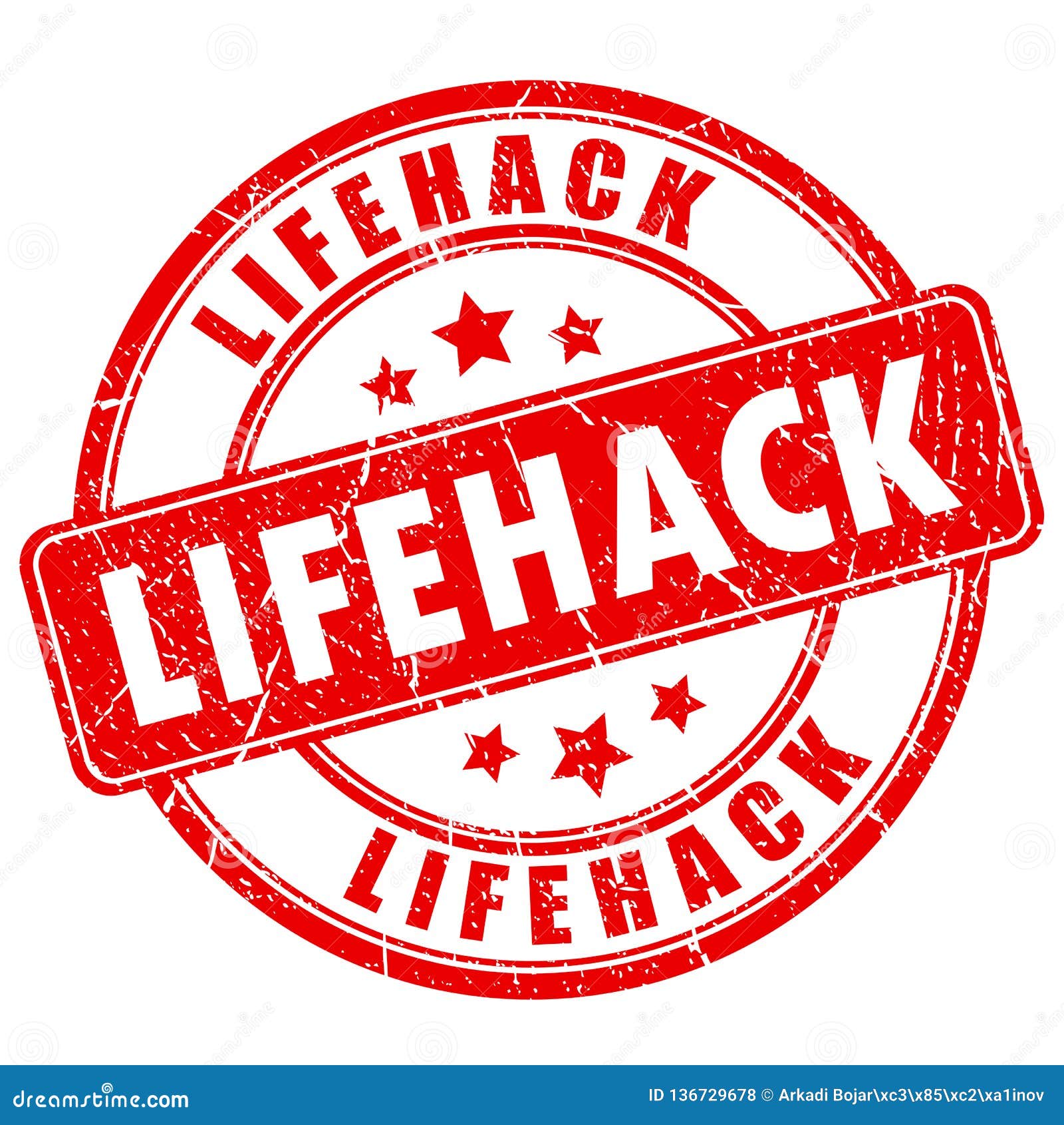Sello de Lifehack ilustración del vector. Ilustración de icono - 136729678