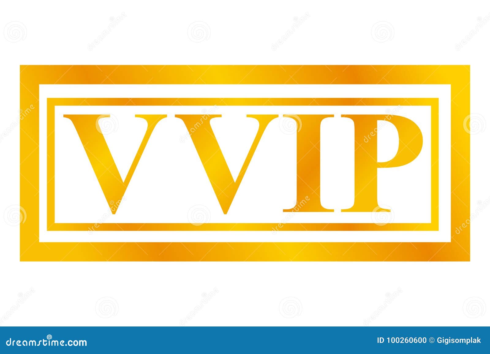 Sello De Oro VVIP, Aislado En Blanco Ilustración del Vector ...