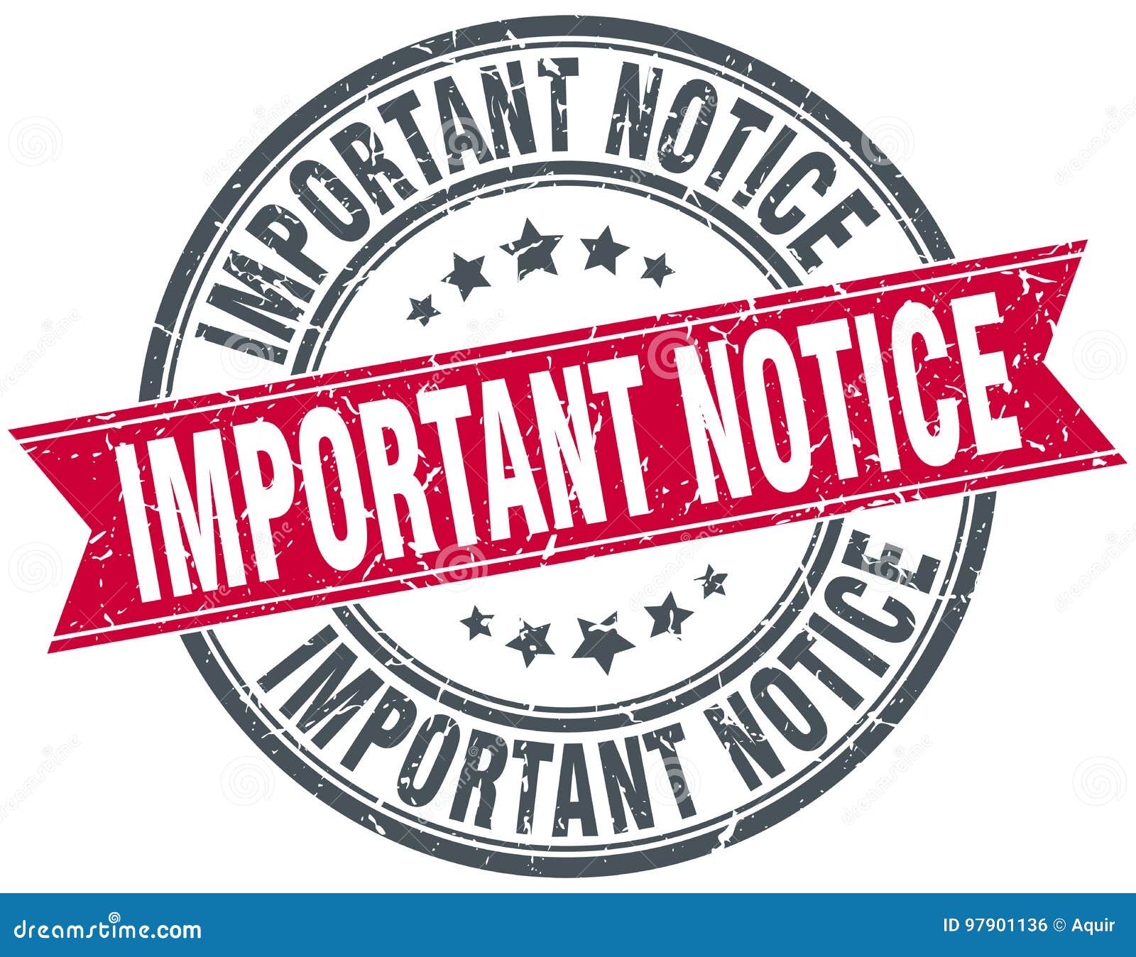 Sello del aviso importante ilustración del vector. Ilustración de ...