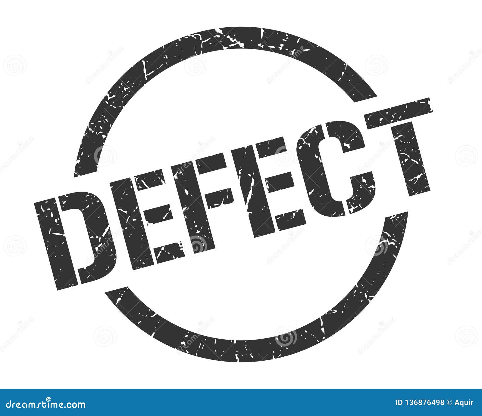 Sello del defecto ilustración del vector. Ilustración de retro - 136876498
