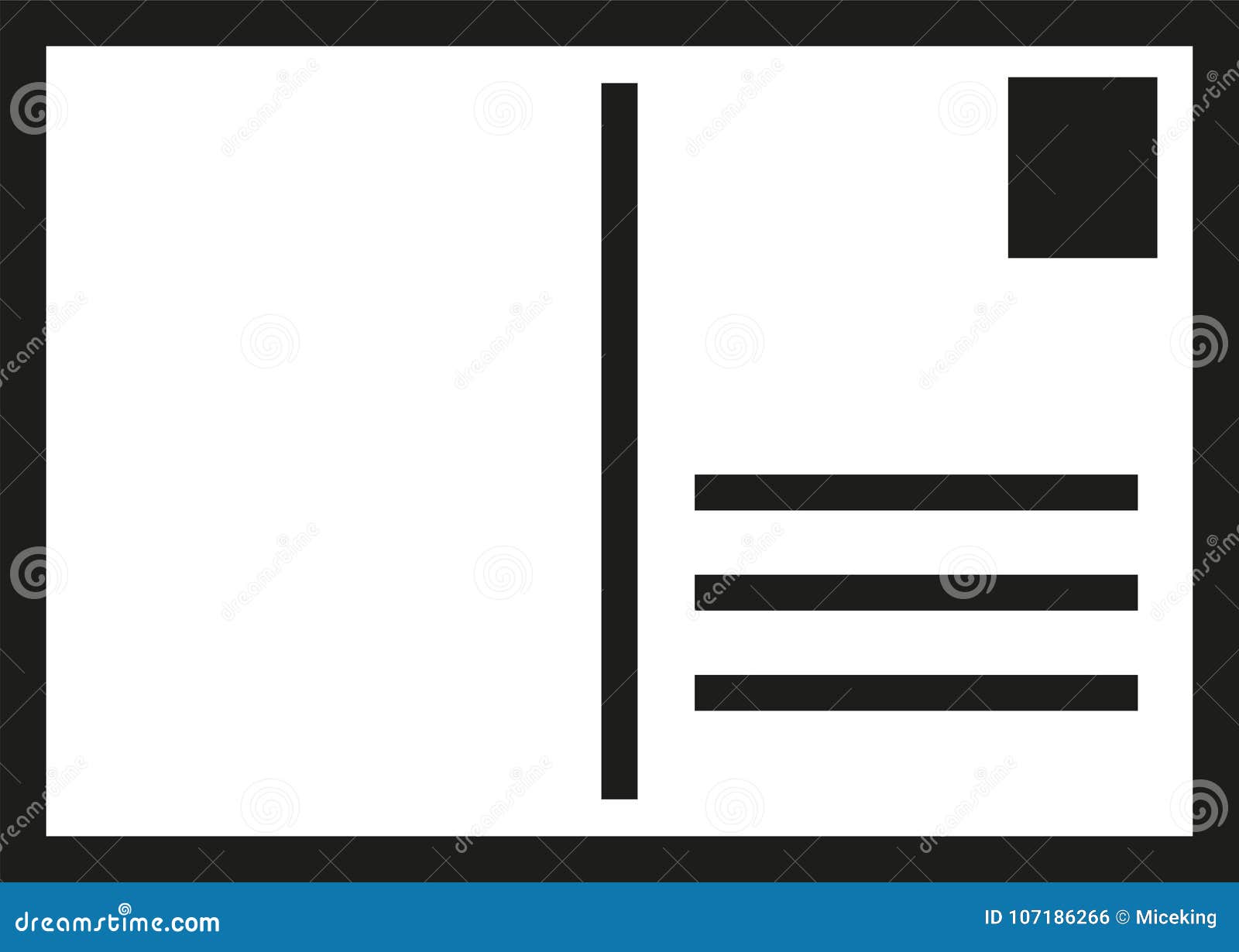 Sello Del Icono De La Postal Ilustración del Vector - Ilustración de ...