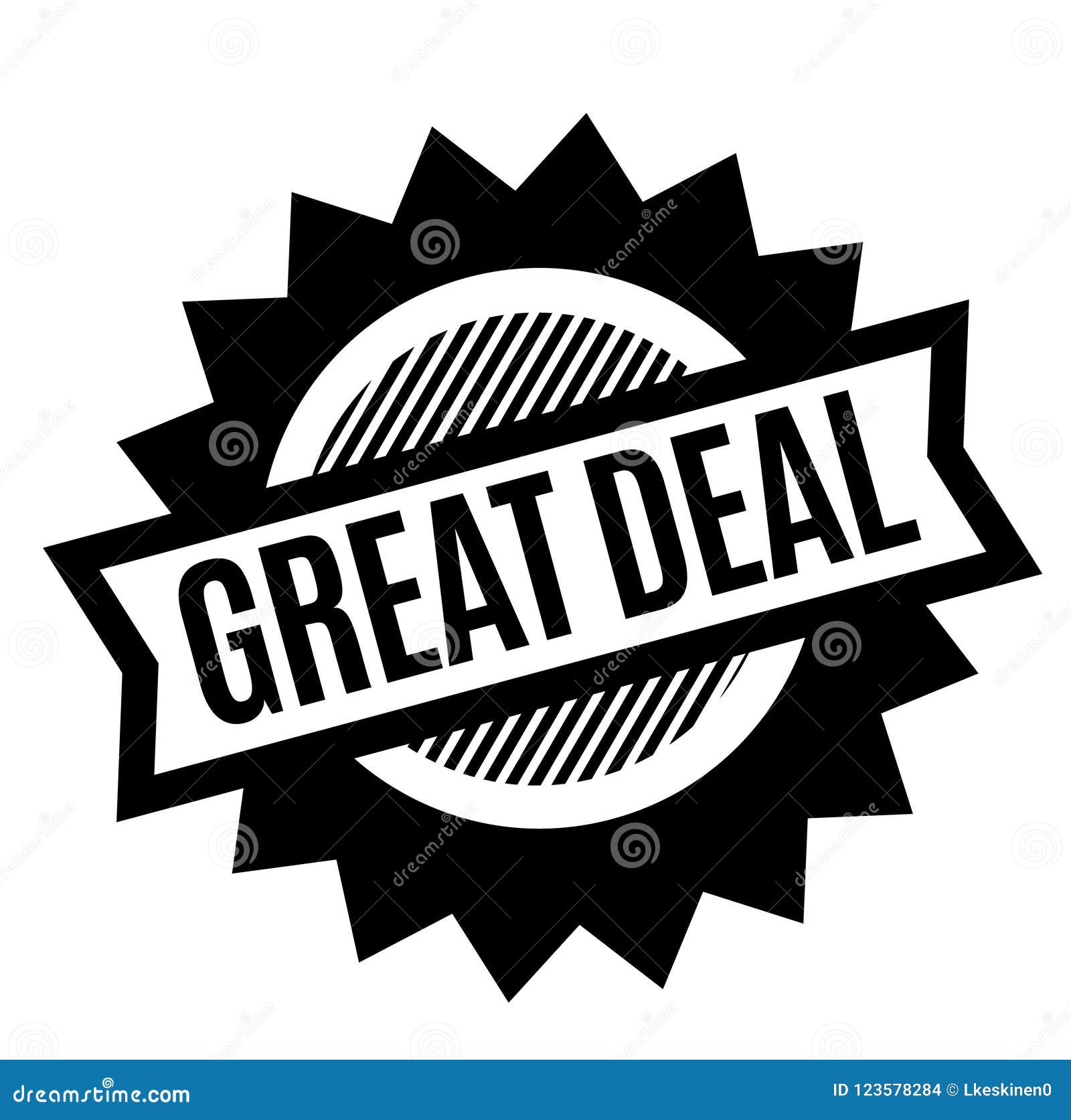 Sello Del Negro De La GRAN OFERTA Ilustración del Vector - Ilustración ...