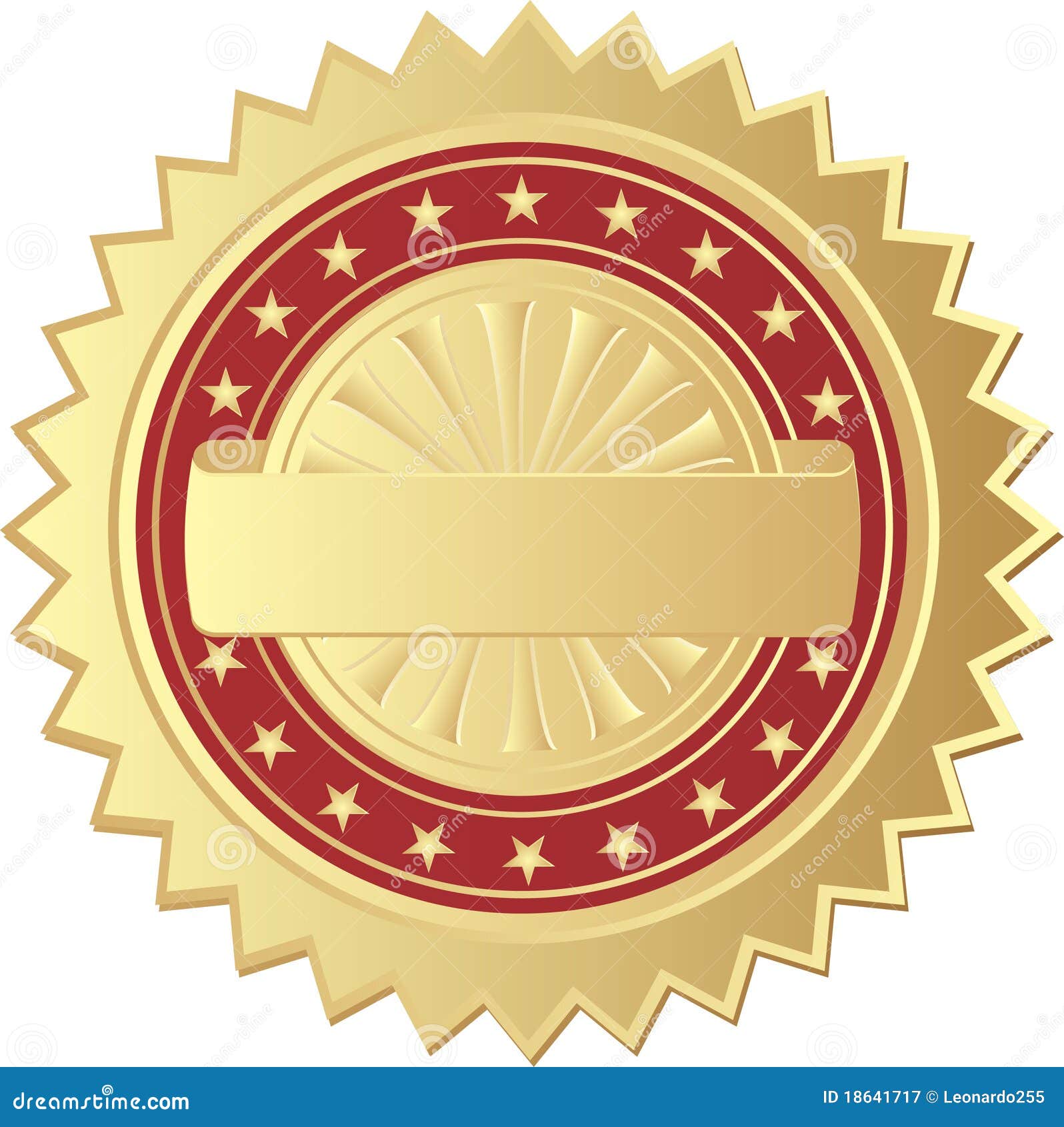 Sello del oro ilustración del vector. Ilustración de brillante - 18641717