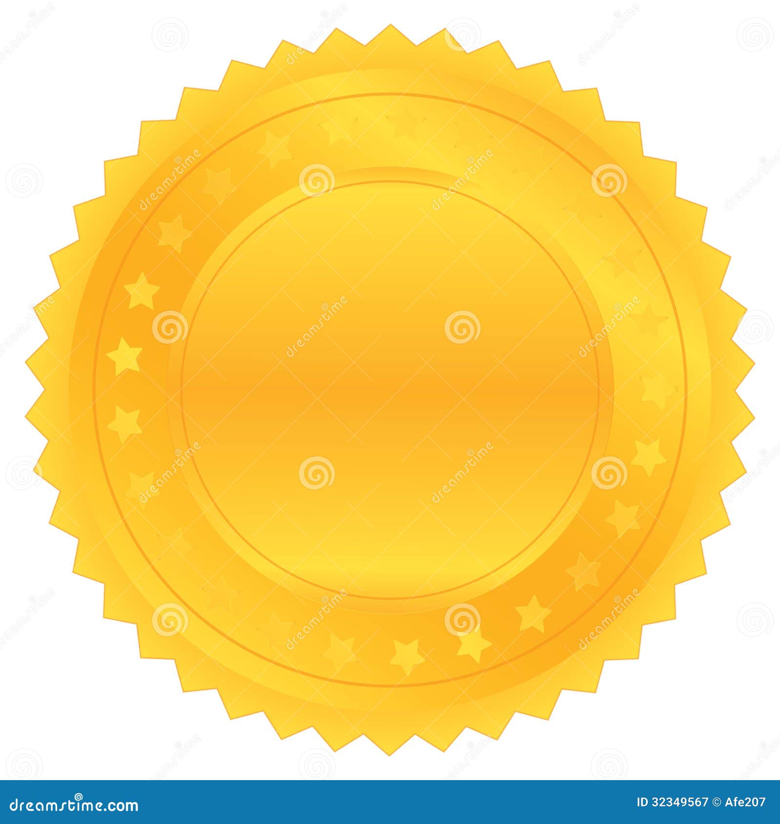 Sello del oro del vector ilustración del vector. Ilustración de ...