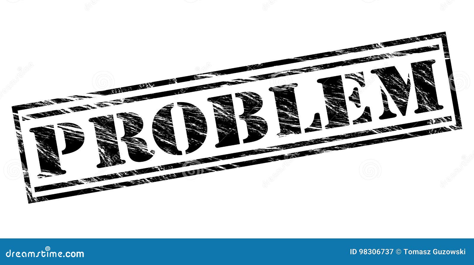 Sello del problema stock de ilustración. Ilustración de problema - 98306737