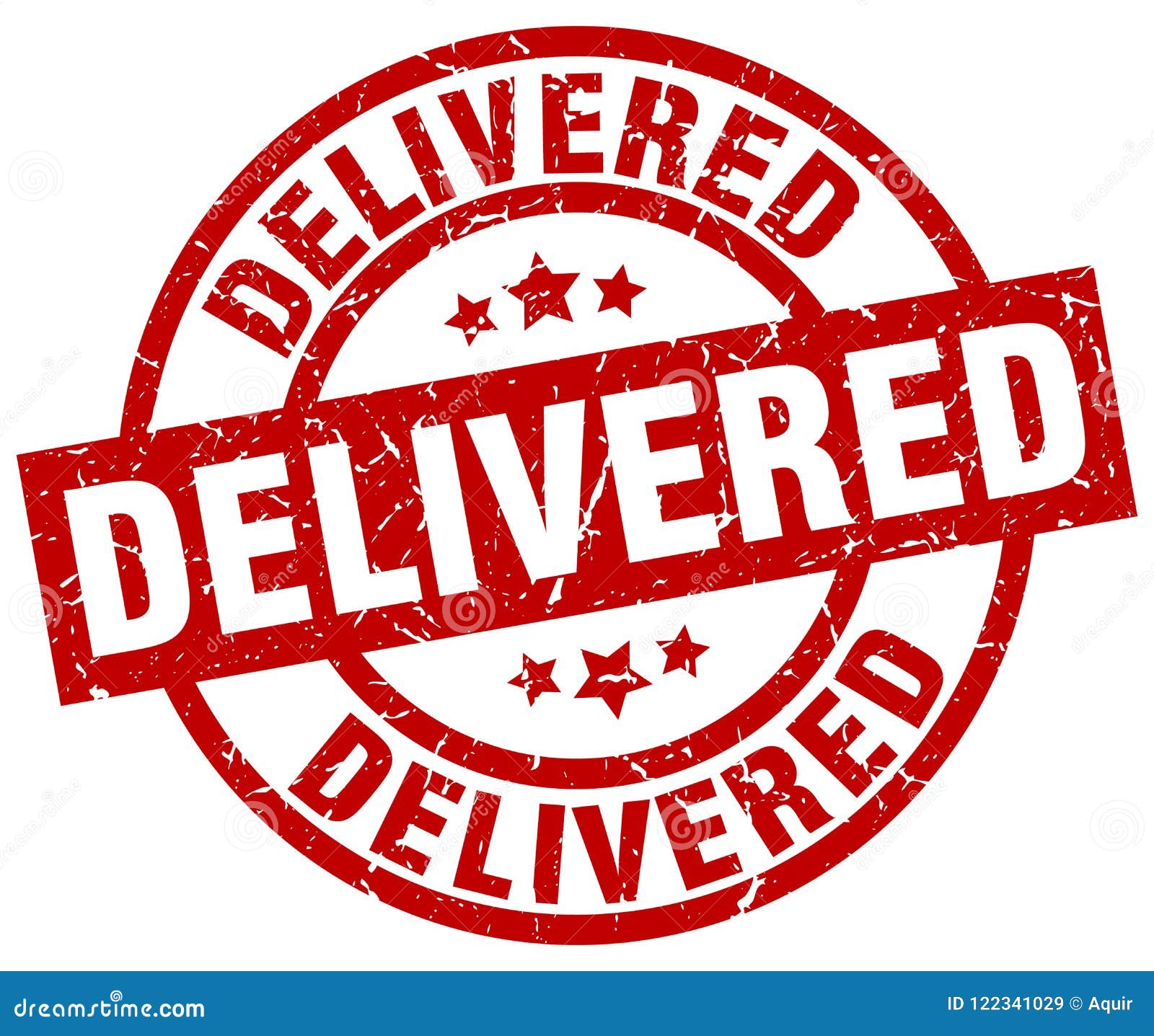 Sello entregado ilustración del vector. Ilustración de etiqueta - 122341029