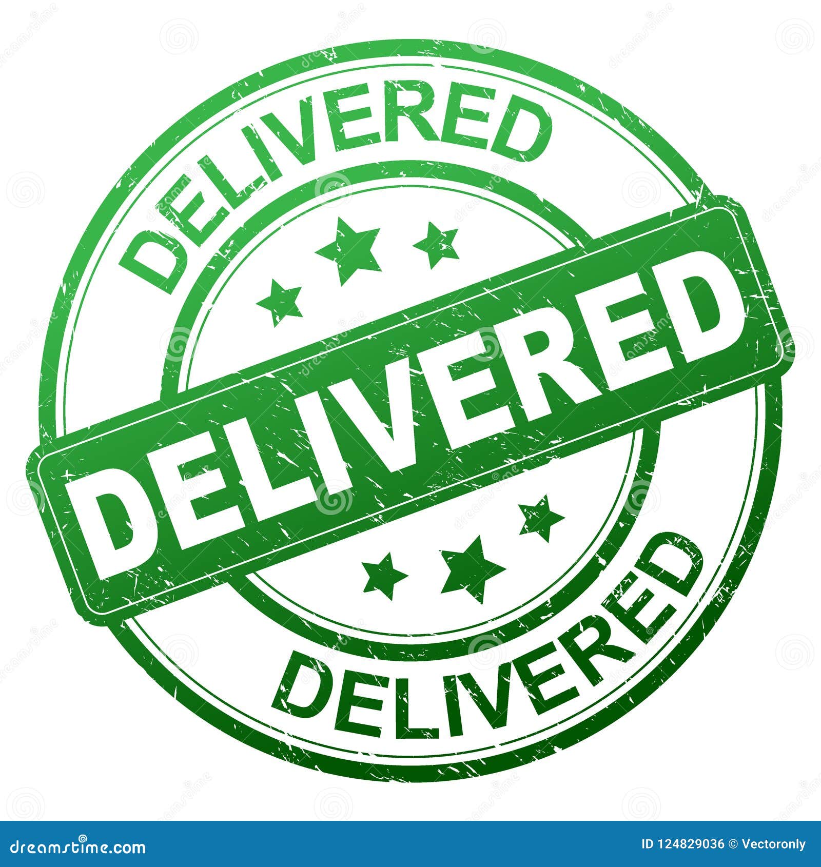 Sello entregado ilustración del vector. Ilustración de aislado - 124829036