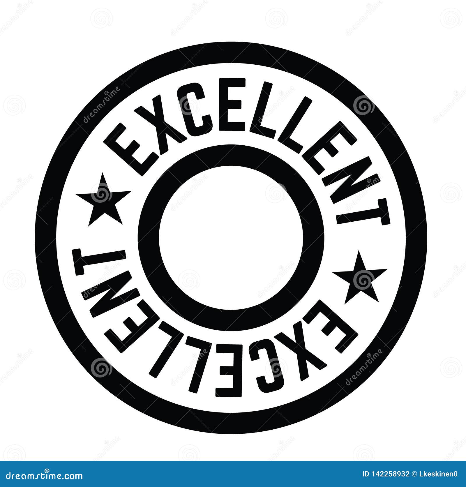 Sello excelente ilustración del vector. Ilustración de bueno - 142258932