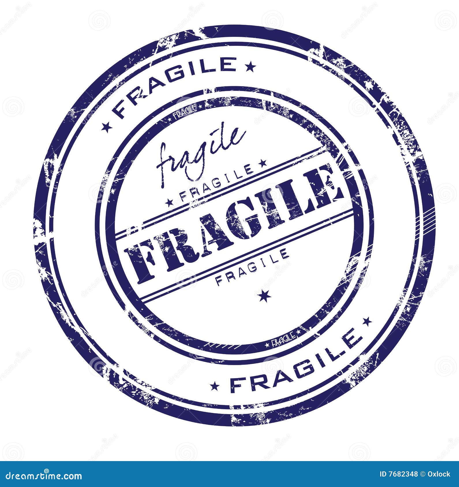 Sello frágil ilustración del vector. Ilustración de poste - 7682348