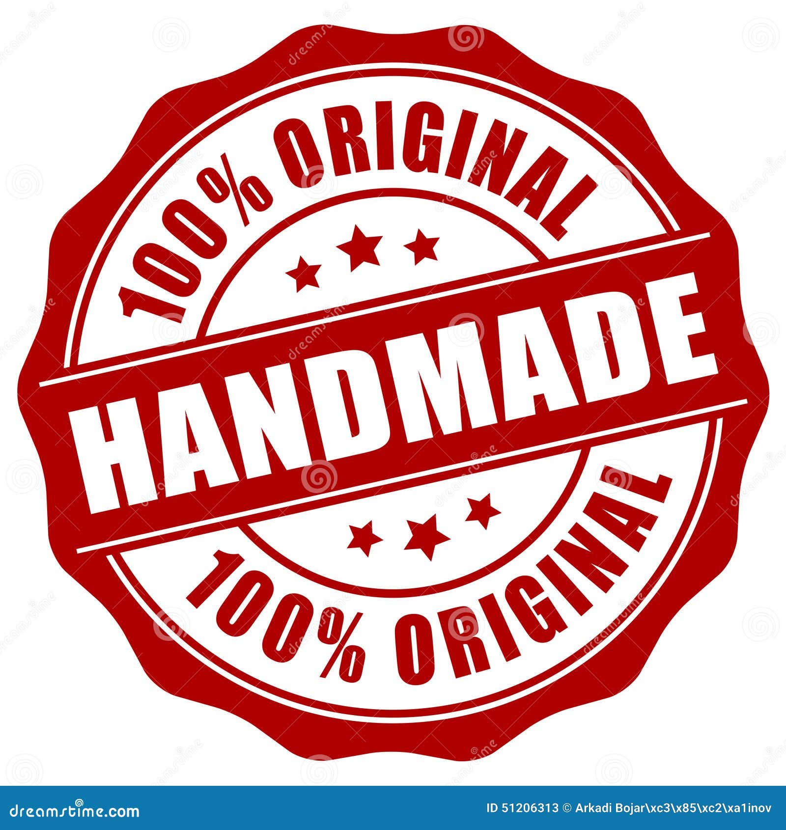 Sello hecho a mano ilustración del vector. Ilustración de manualmente ...