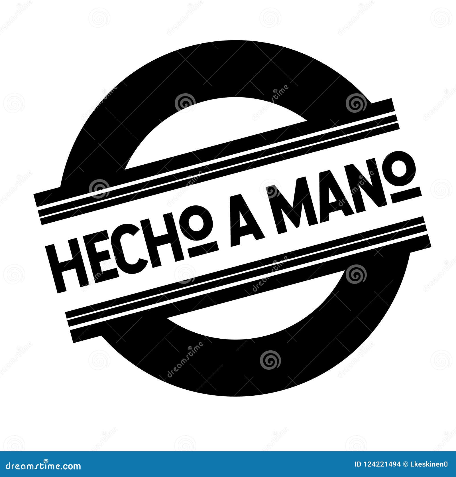 Sello Hecho a Mano En Blanco Ilustración del Vector - Ilustración de ...