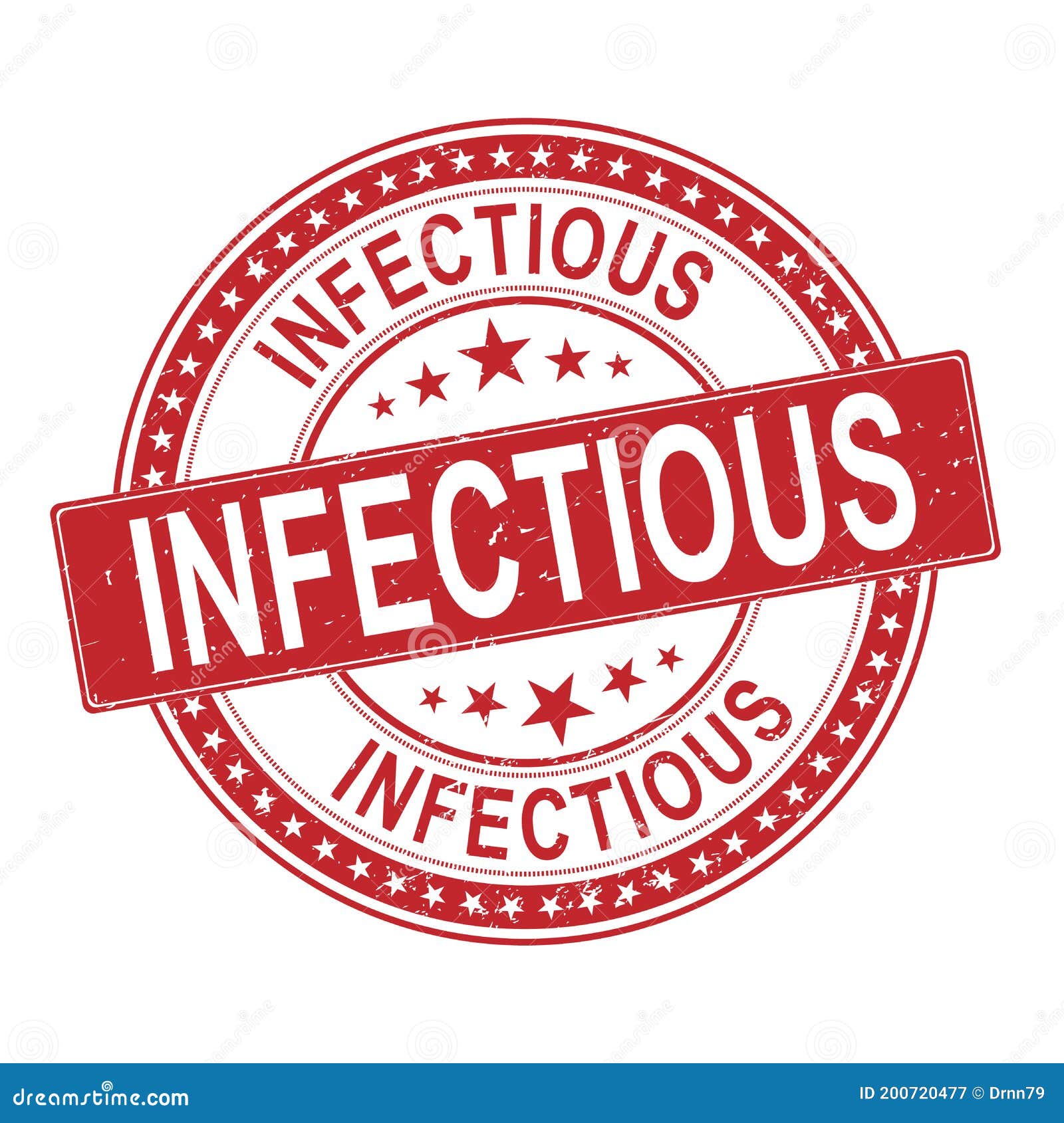 Sello Infeccioso Y Angustioso Con Epígrafe Infeccioso. Ilustración del ...
