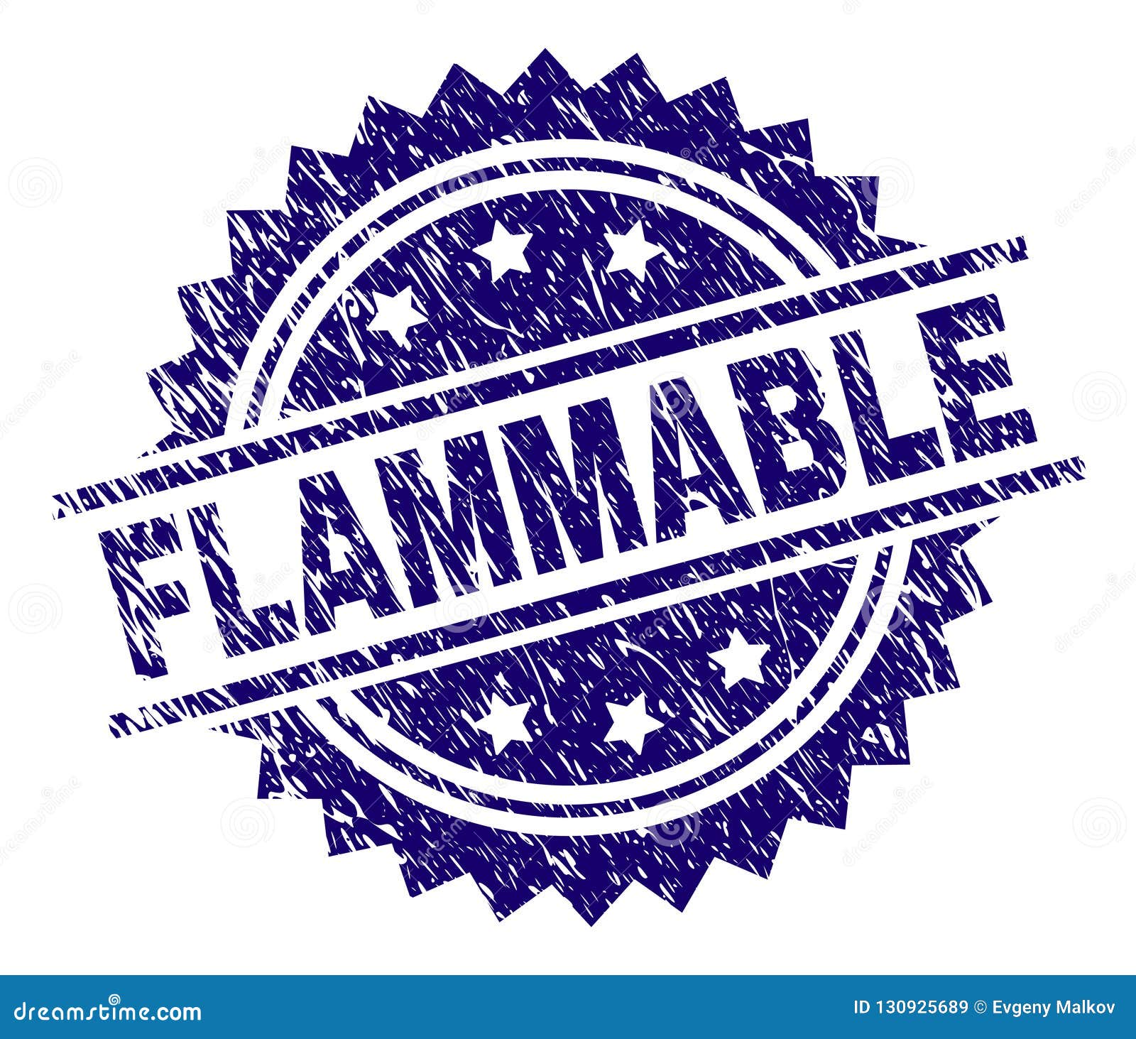 Sello INFLAMABLE Texturizado Grunge Del Sello Ilustración del Vector ...