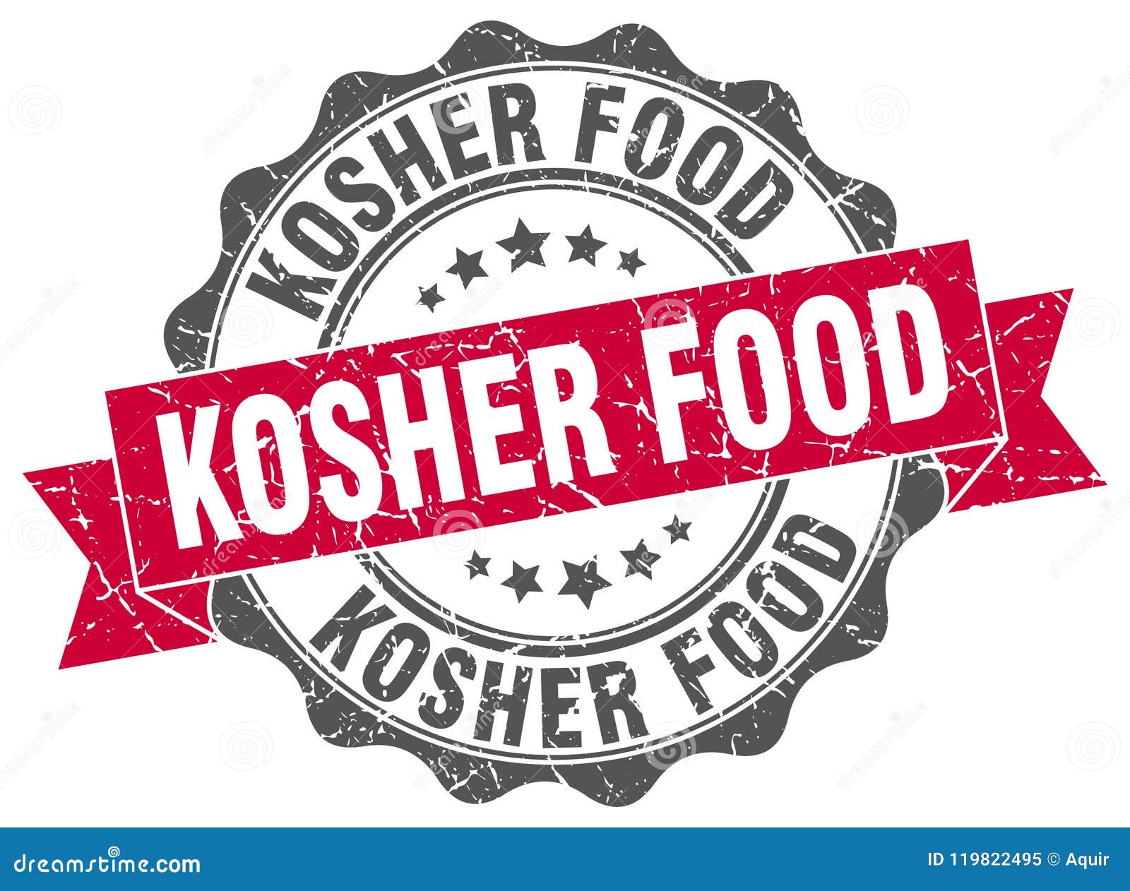 Sello Kosher De La Comida Sello Ilustración del Vector - Ilustración de ...