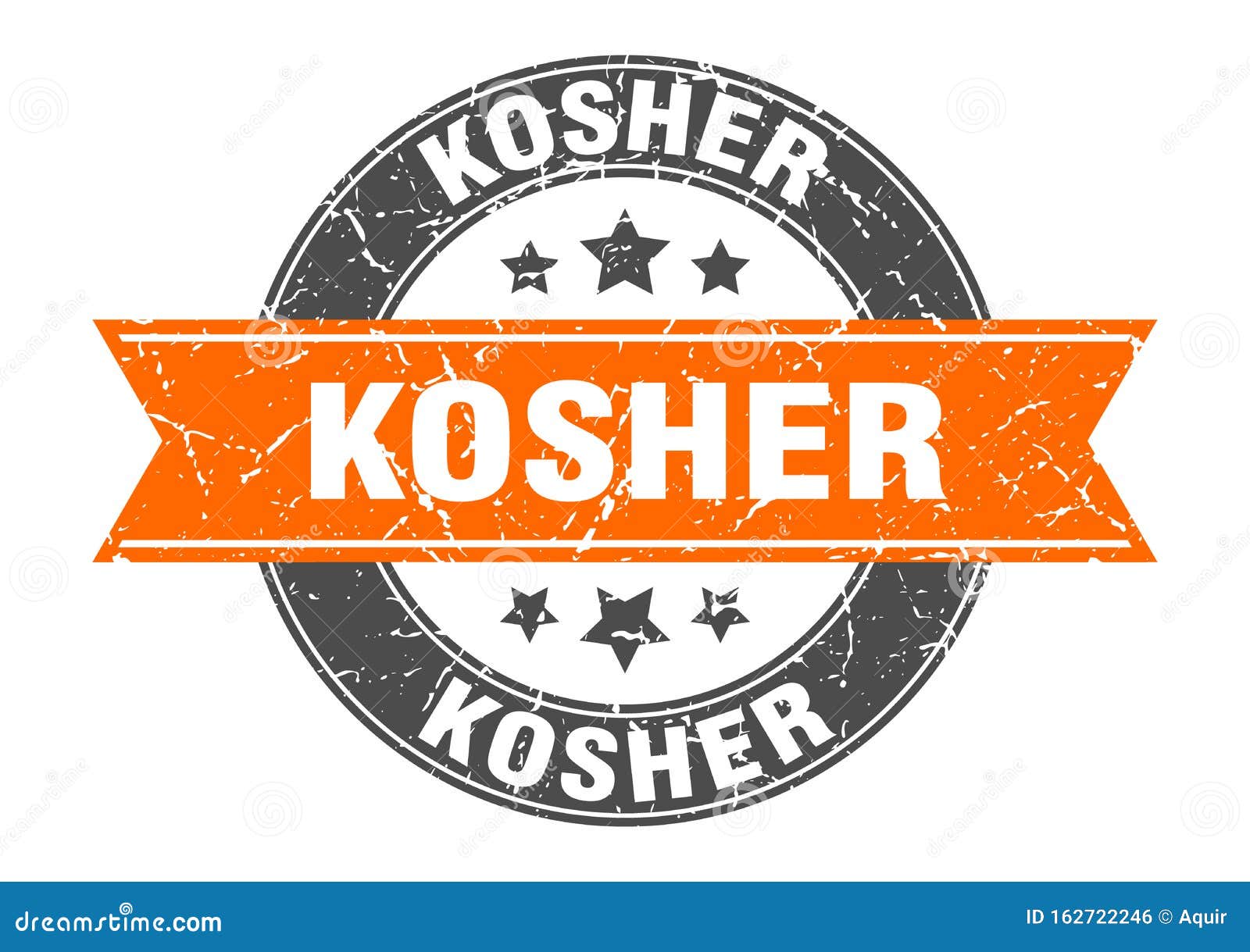 Sello kosher ilustración del vector. Ilustración de vendimia - 162722246