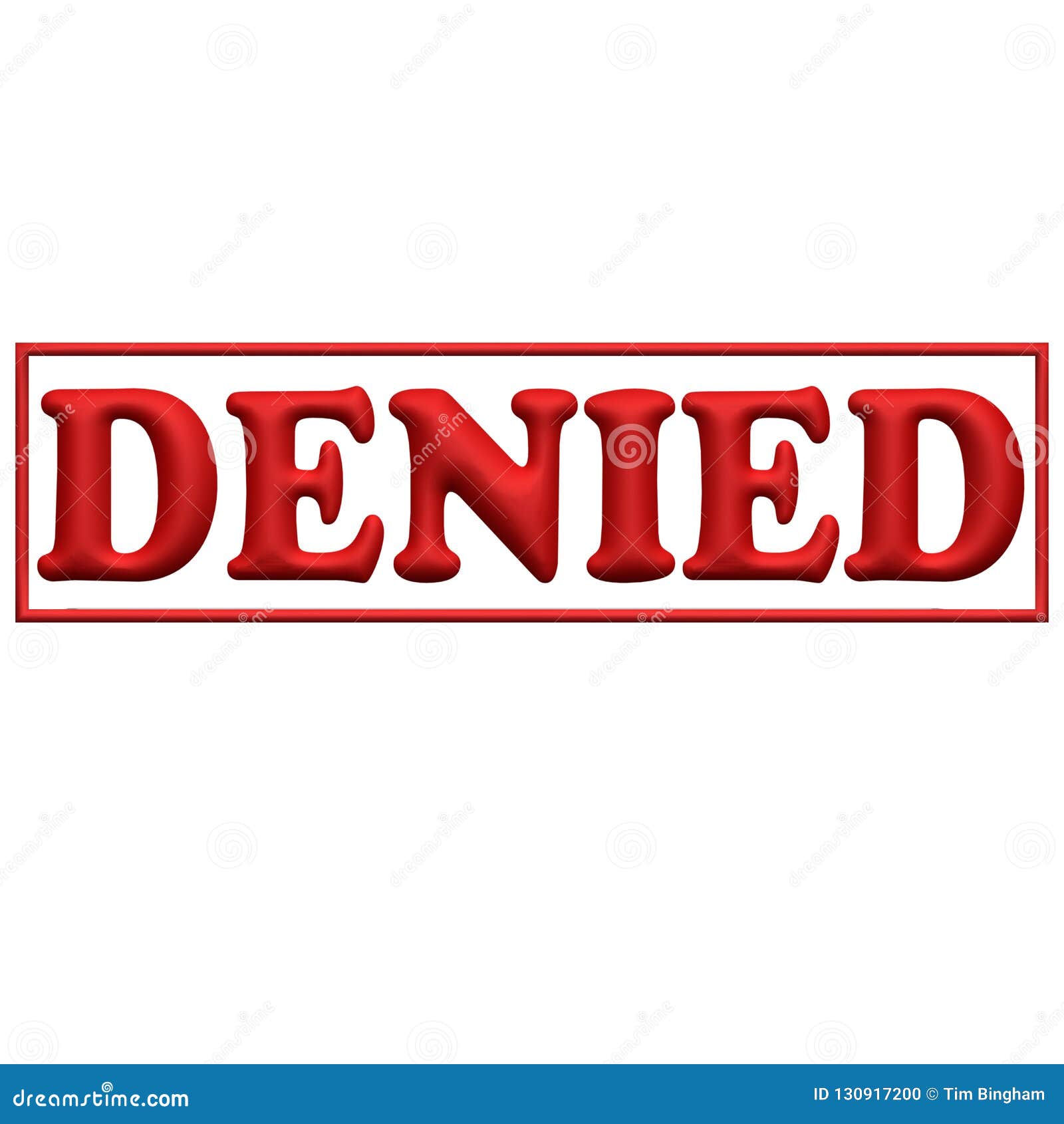 Sello negado foto de archivo. Ilustración de rechazado - 130917200