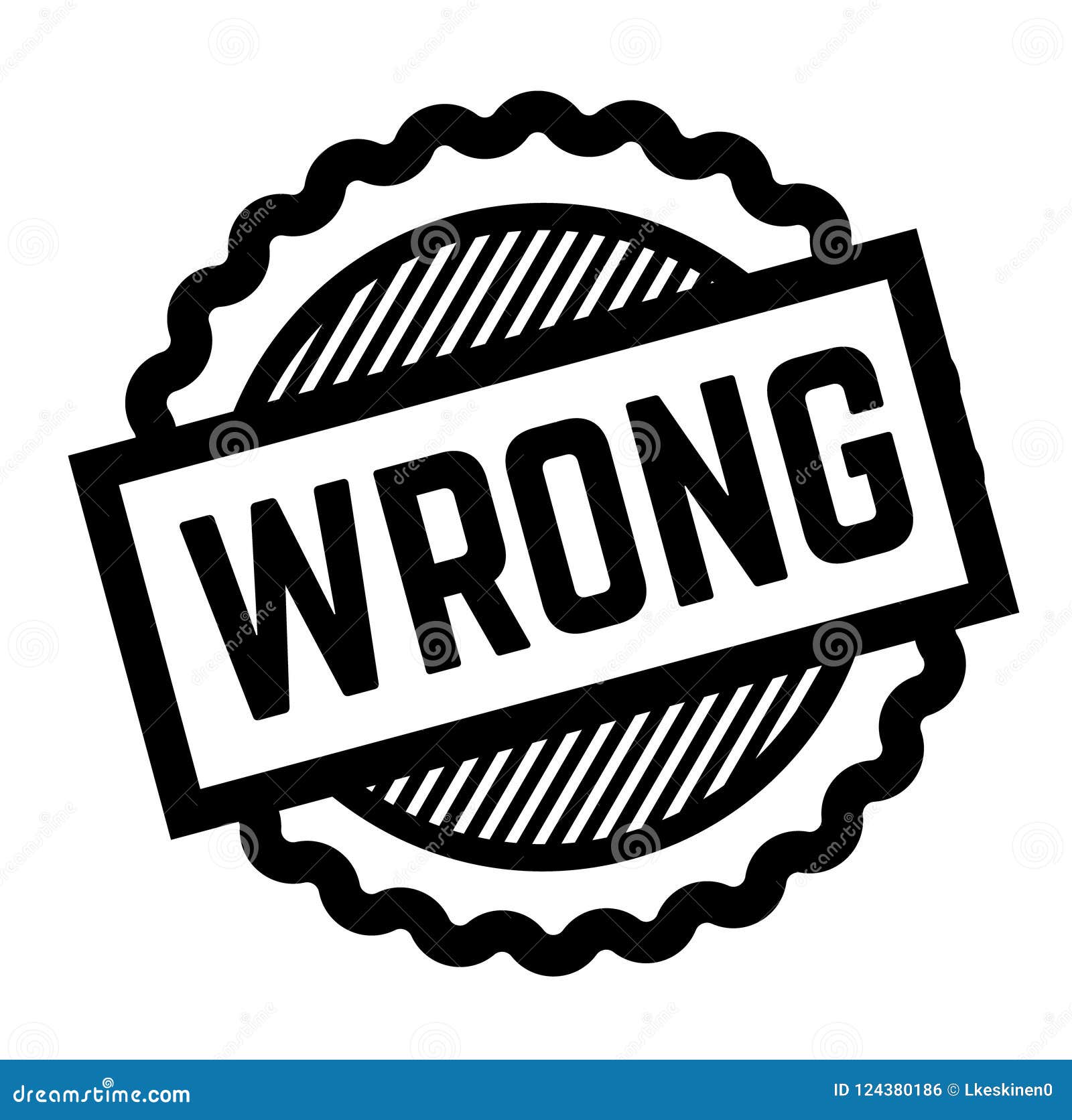 Sello negro incorrecto ilustración del vector. Ilustración de ética ...