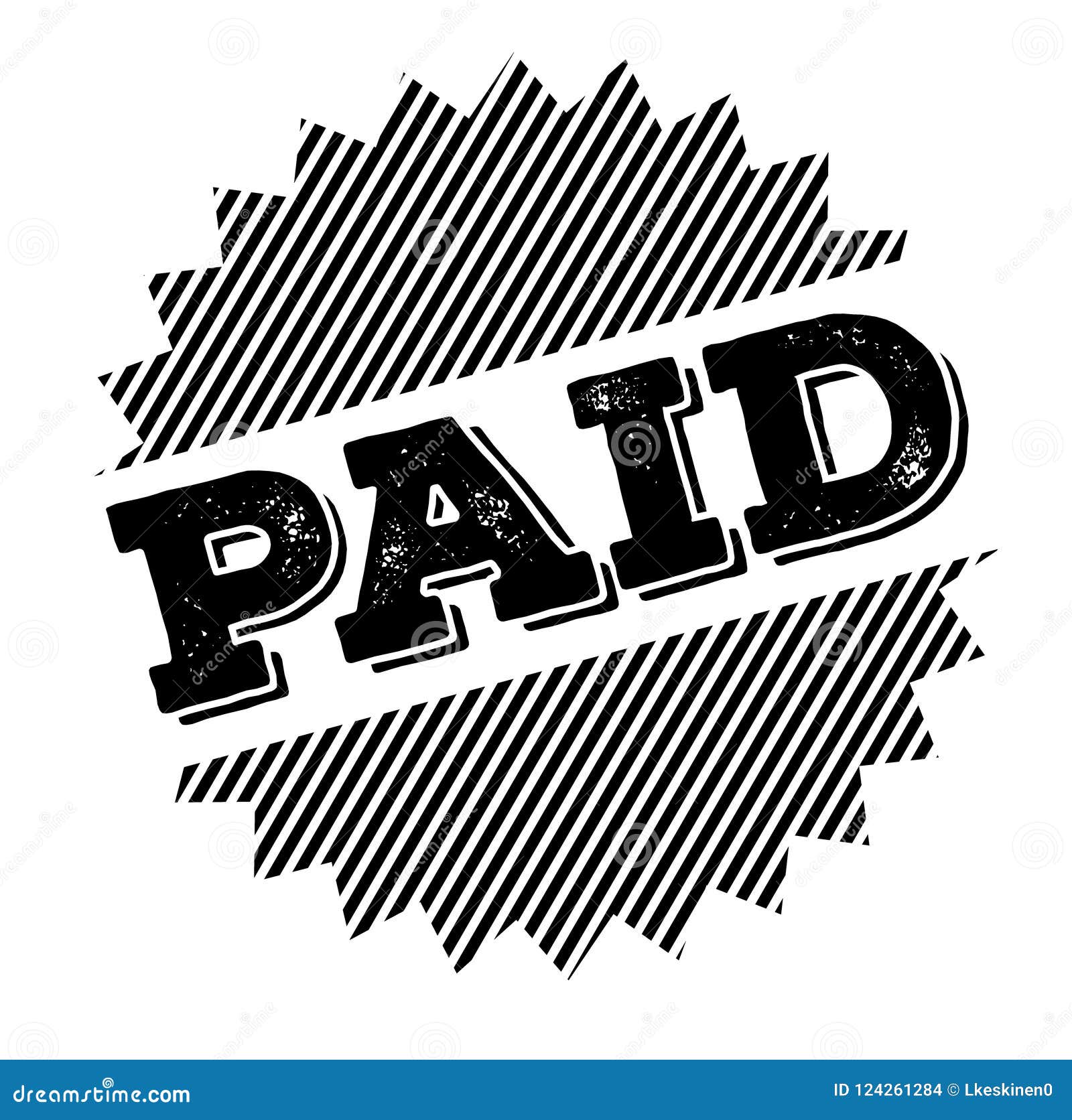 Sello negro pagado ilustración del vector. Ilustración de financiero ...