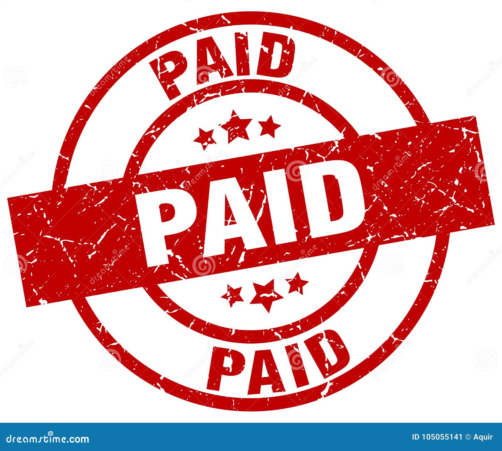Sello pagado ilustración del vector. Ilustración de insignias - 105055141