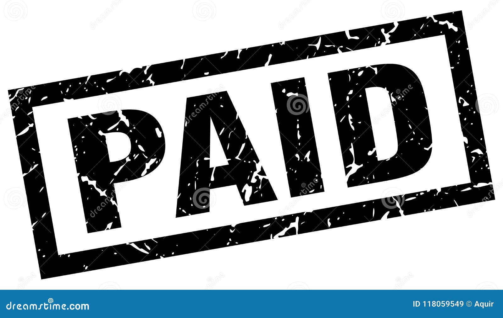 Sello pagado ilustración del vector. Ilustración de pegatina - 118059549