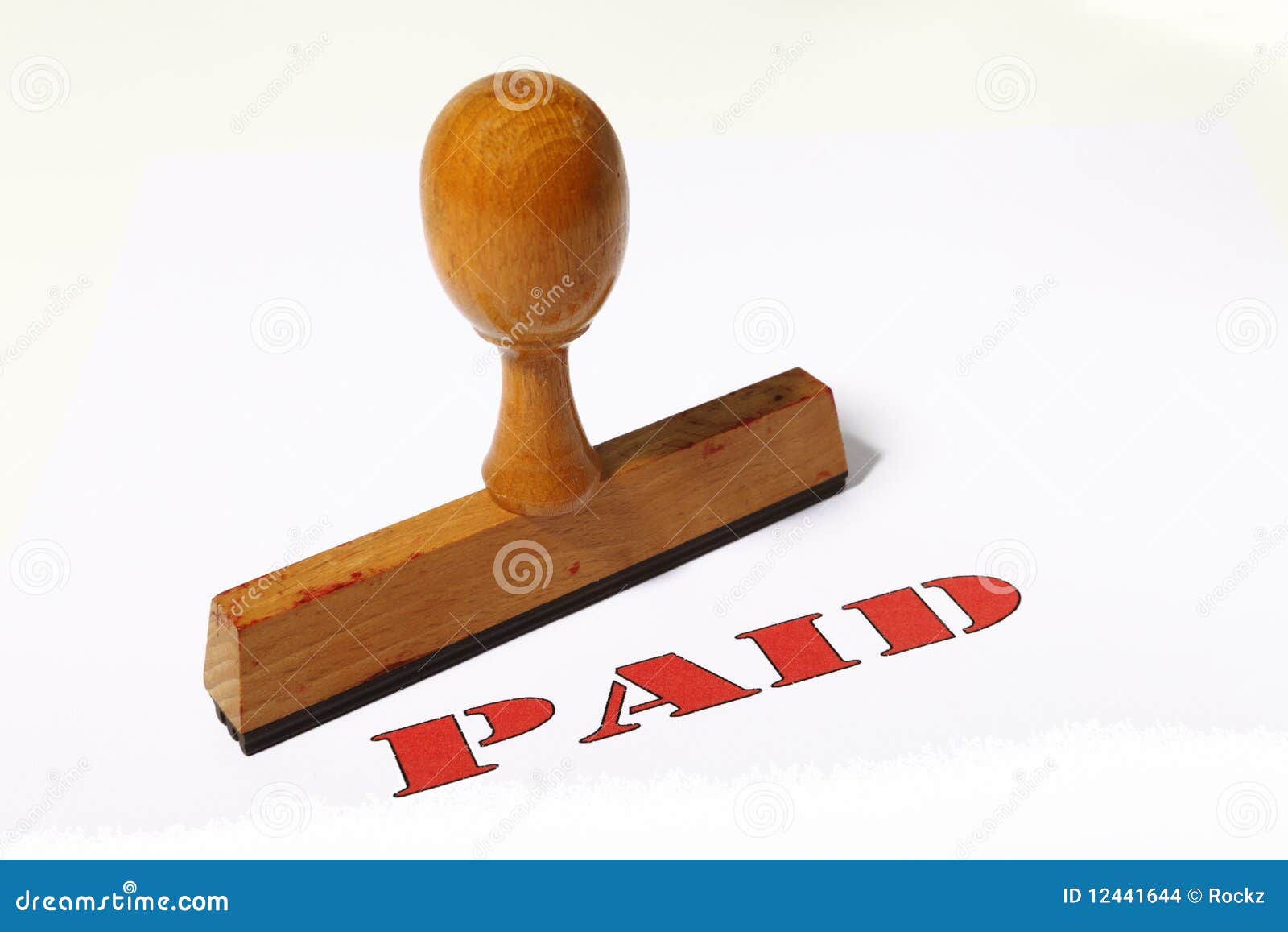 Sello pagado foto de archivo. Imagen de imprimir, negocios - 12441644