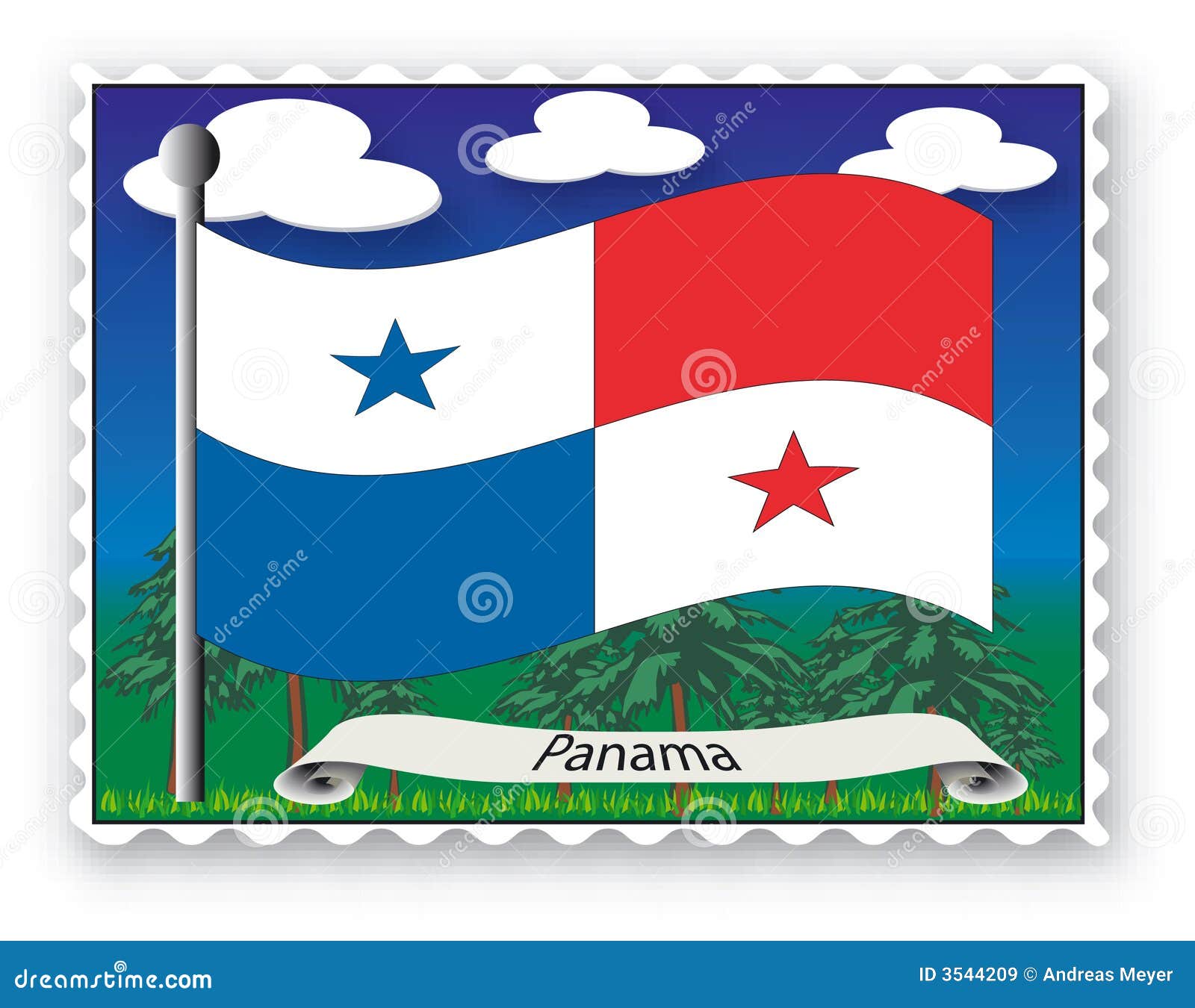 Sello Panamá ilustración del vector. Ilustración de arte - 3544209