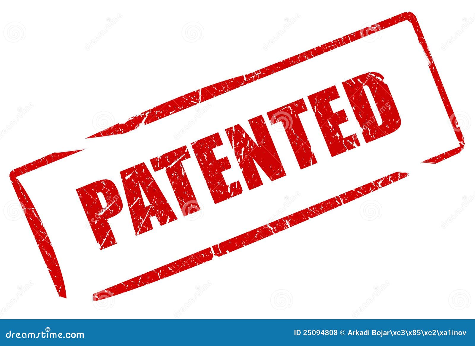 Sello patentado stock de ilustración. Ilustración de rojo - 25094808