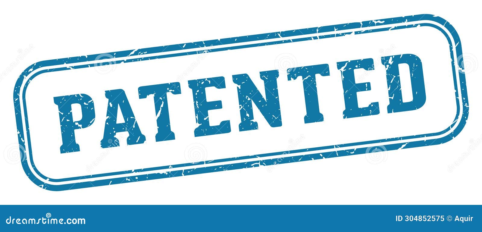 Sello Patentado. Sello Rectangular Patentado Sobre Fondo Blanco ...