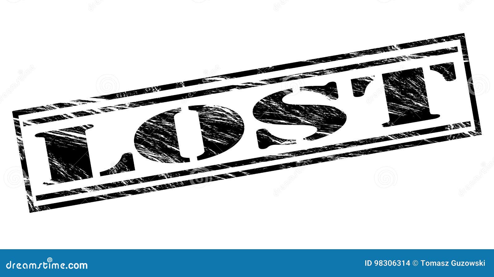 Sello perdido stock de ilustración. Ilustración de felicidad - 98306314