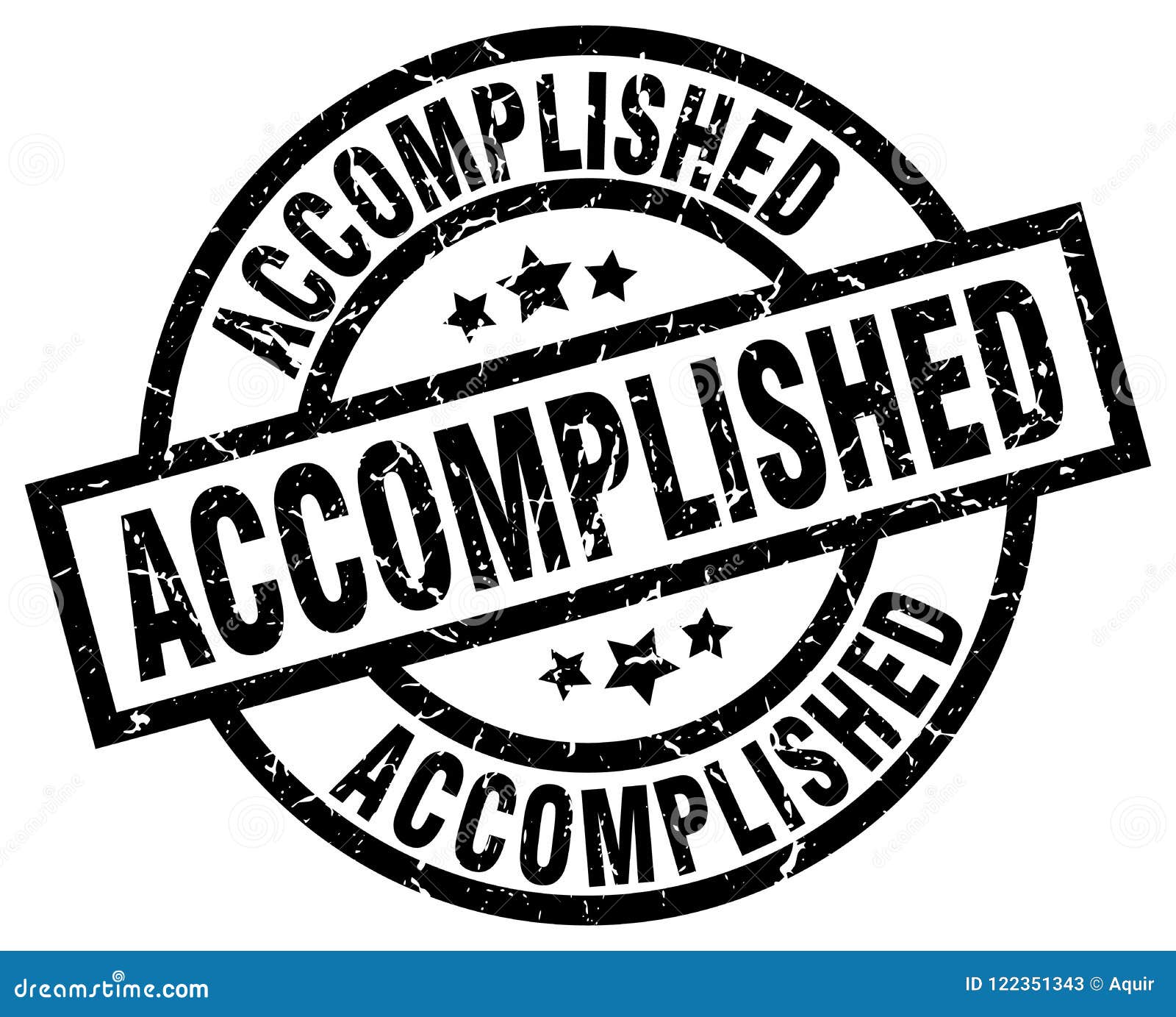 Sello realizado ilustración del vector. Ilustración de etiqueta - 122351343