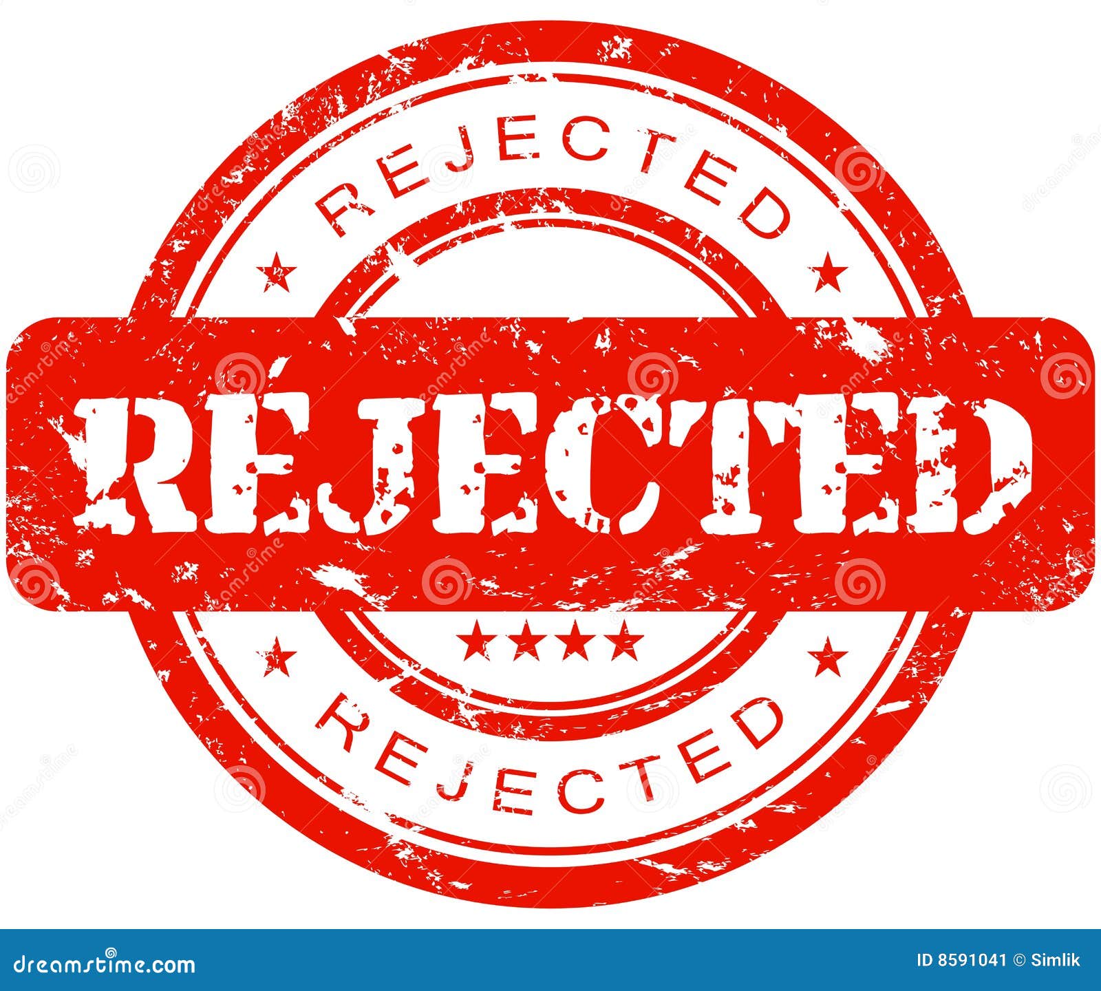 Sello rechazado ilustración del vector. Ilustración de envejecido - 8591041