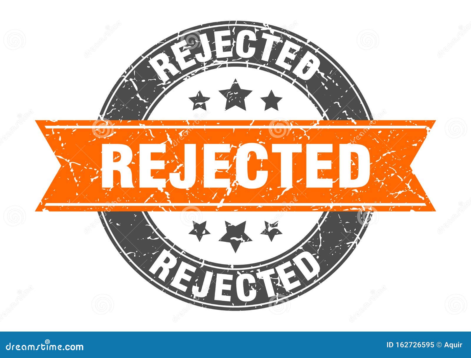 Sello rechazado ilustración del vector. Ilustración de blanco - 162726595