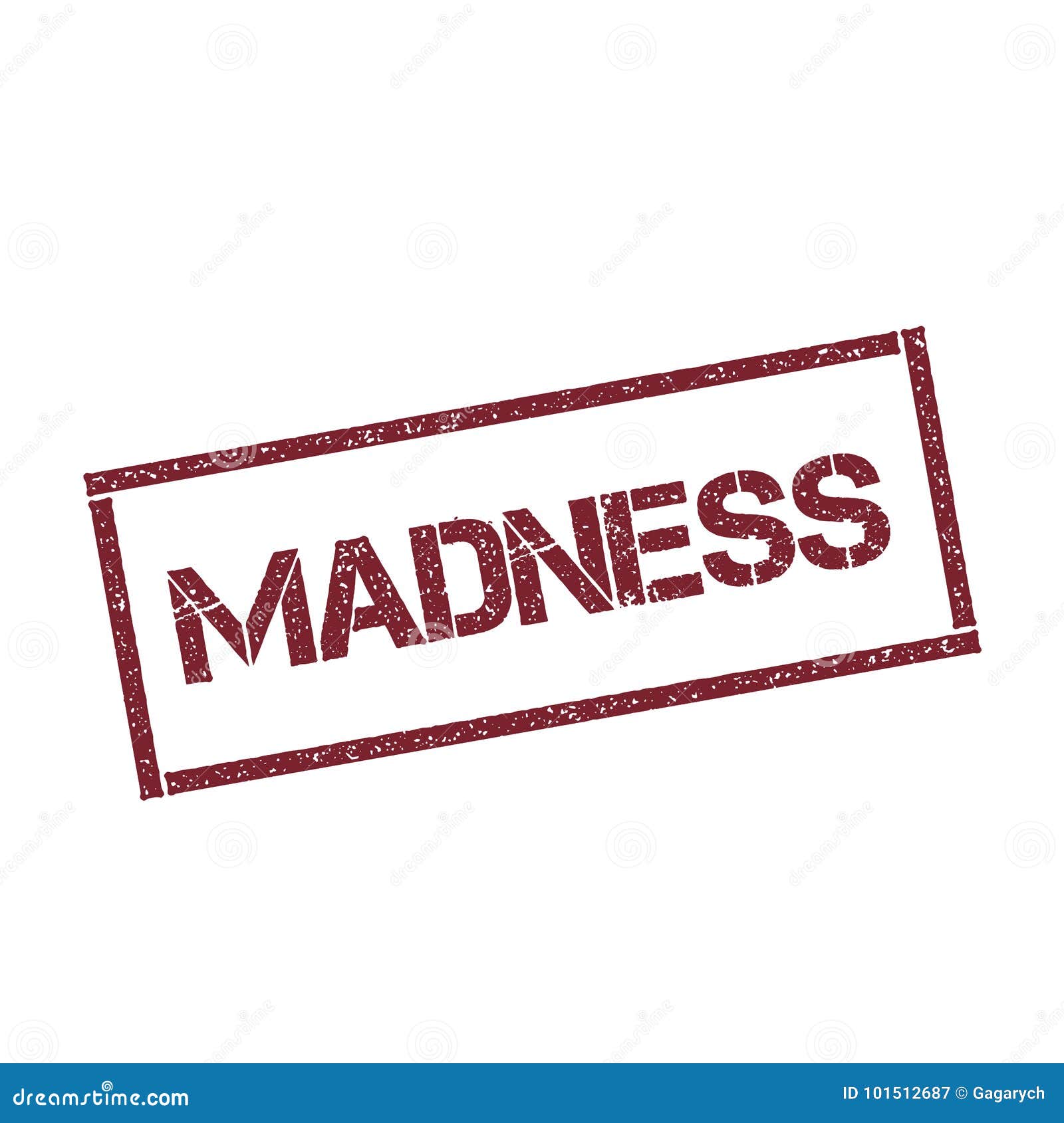 Sello Rectangular De La Locura Ilustración del Vector - Ilustración de ...