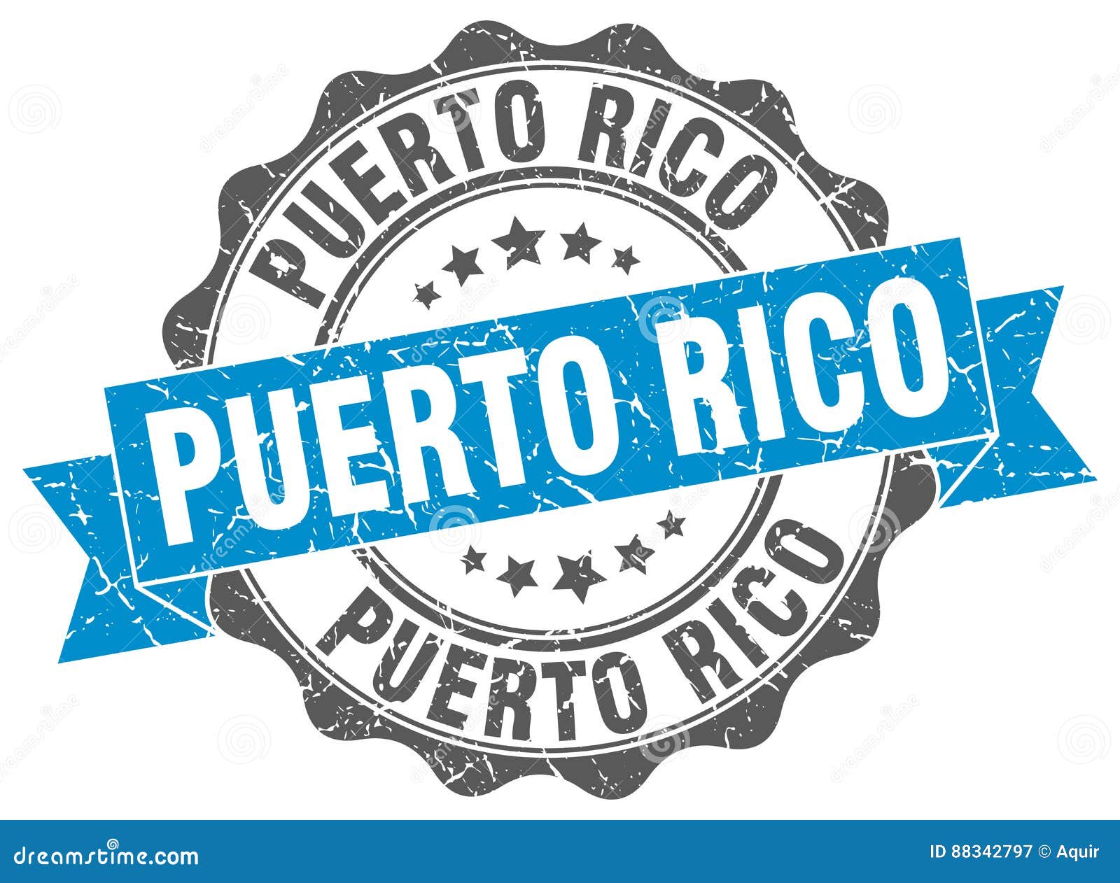 Sello Redondo De Puerto Rico Ilustración del Vector - Ilustración de ...