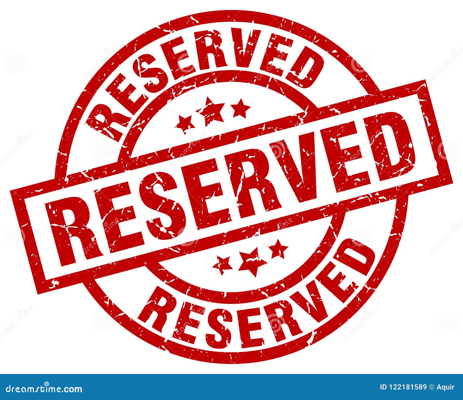 Sello reservado ilustración del vector. Ilustración de blanco - 122181589