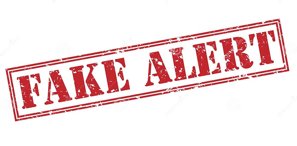 Sello rojo alerta falso stock de ilustración. Ilustración de caucho ...