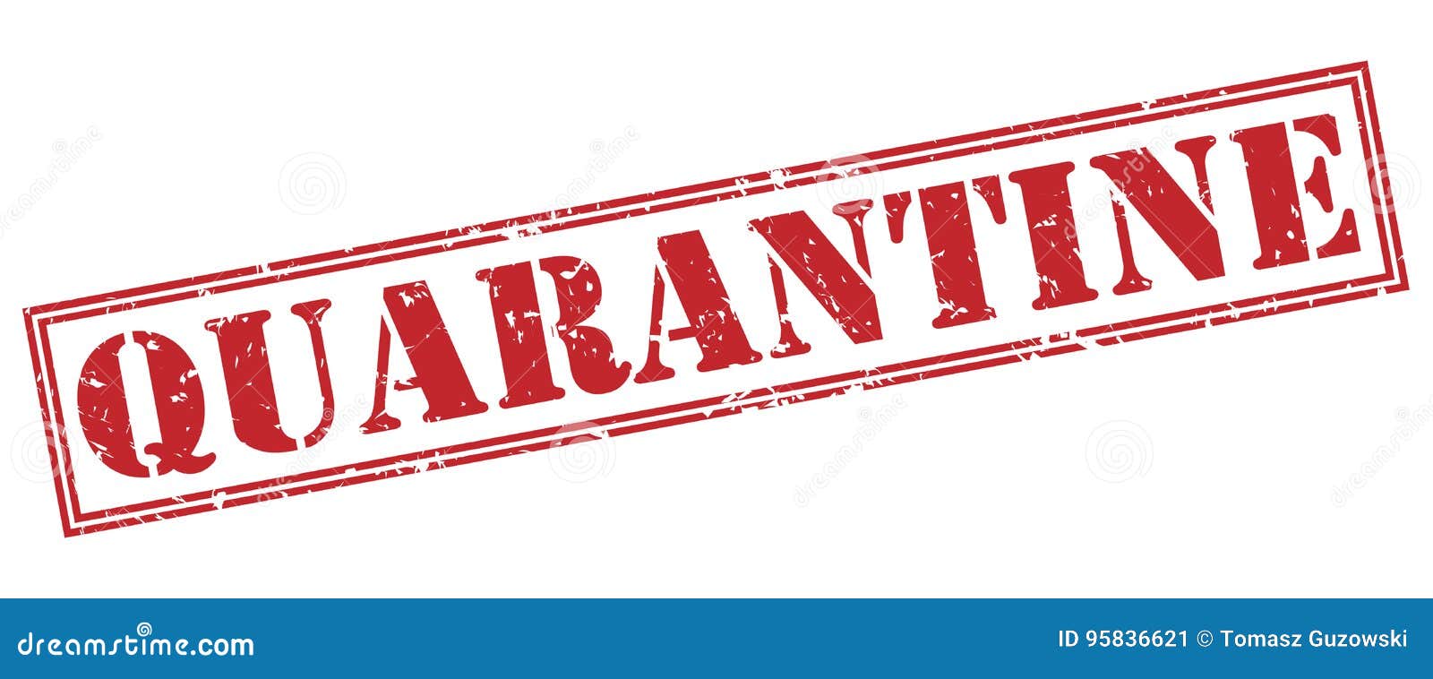 Sello Rojo De La Cuarentena Stock de ilustración - Ilustración de marco ...