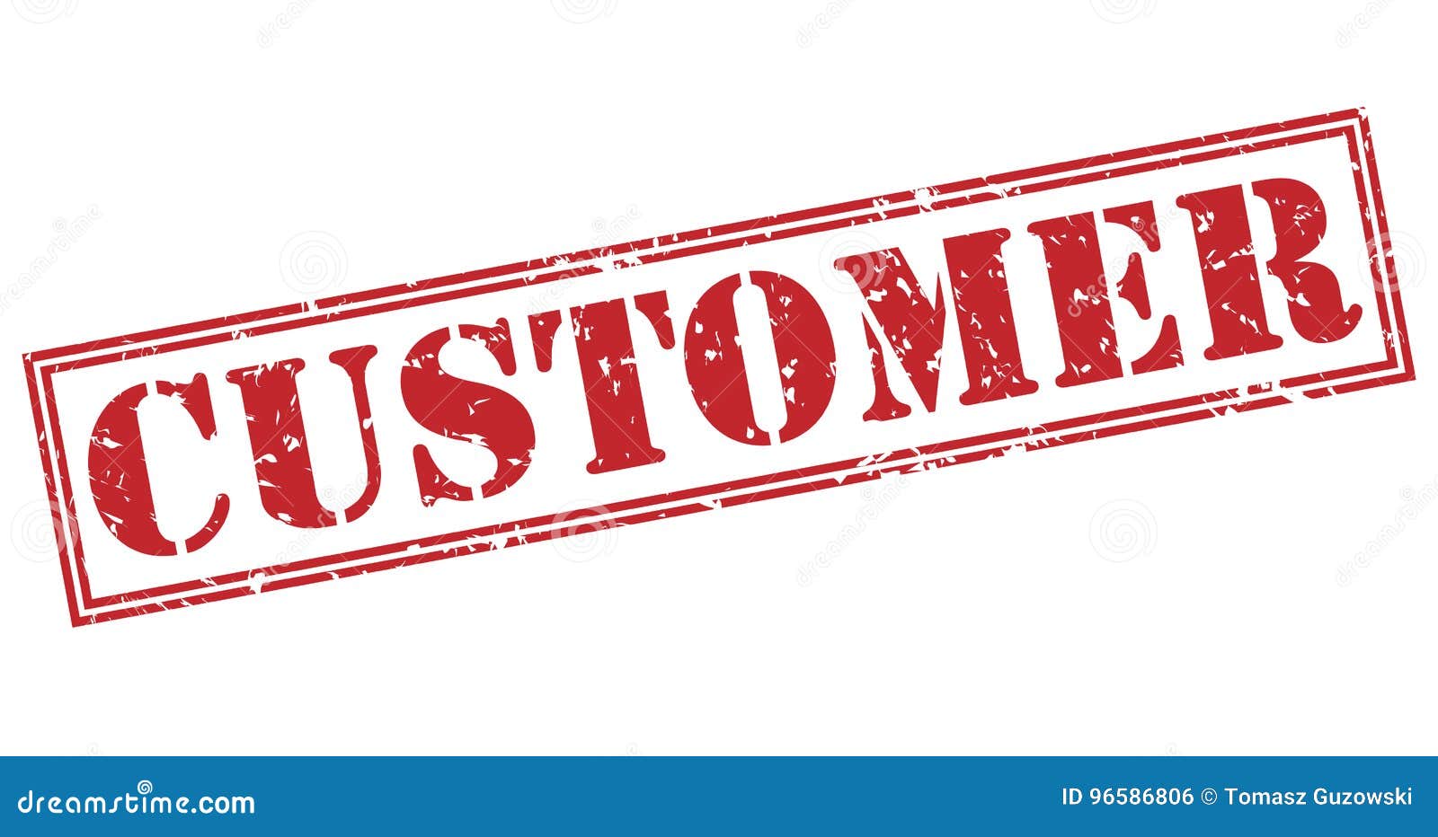 Sello rojo del cliente stock de ilustración. Ilustración de blanco ...
