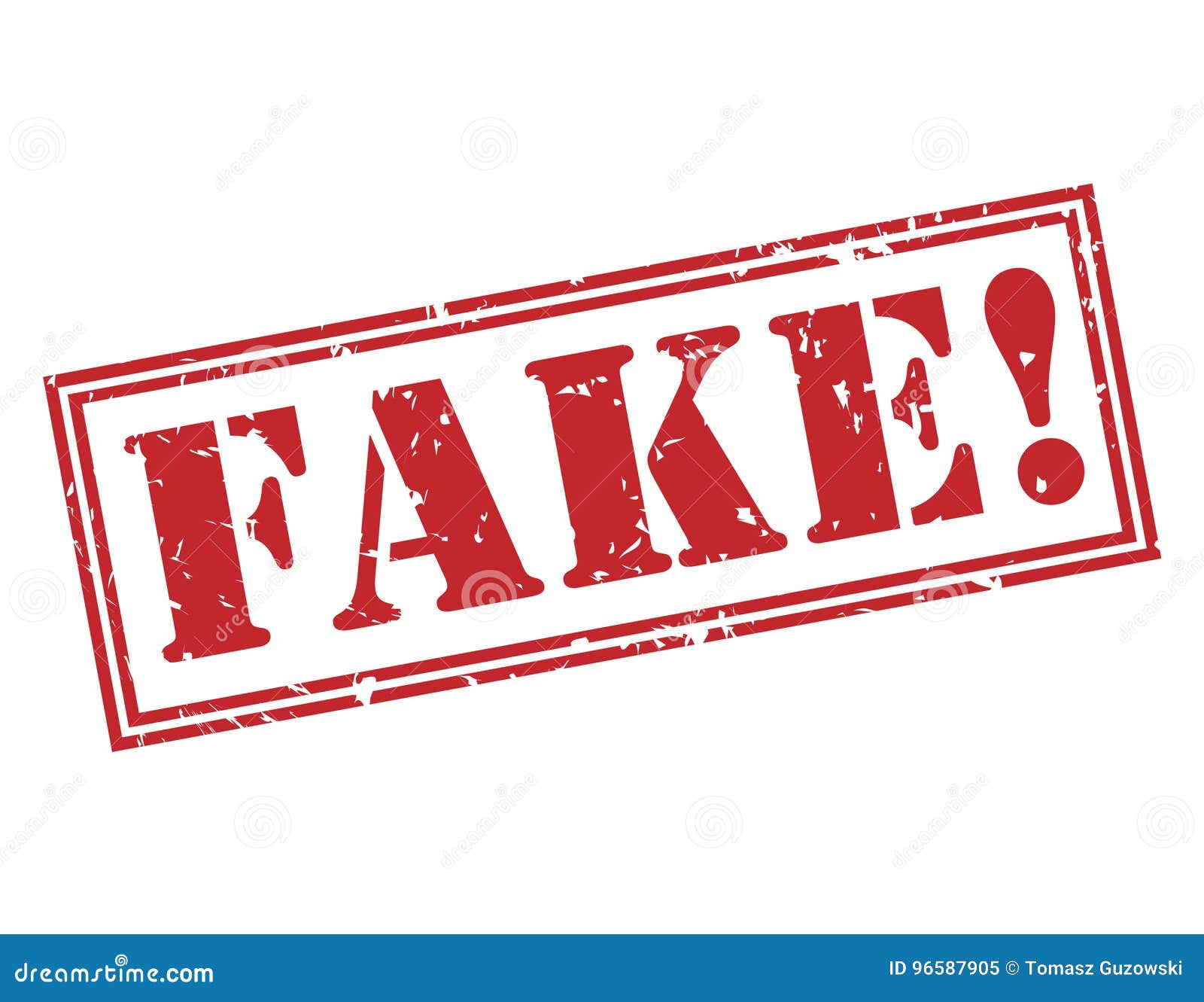 Sello rojo falso stock de ilustración. Ilustración de bandera - 96587905