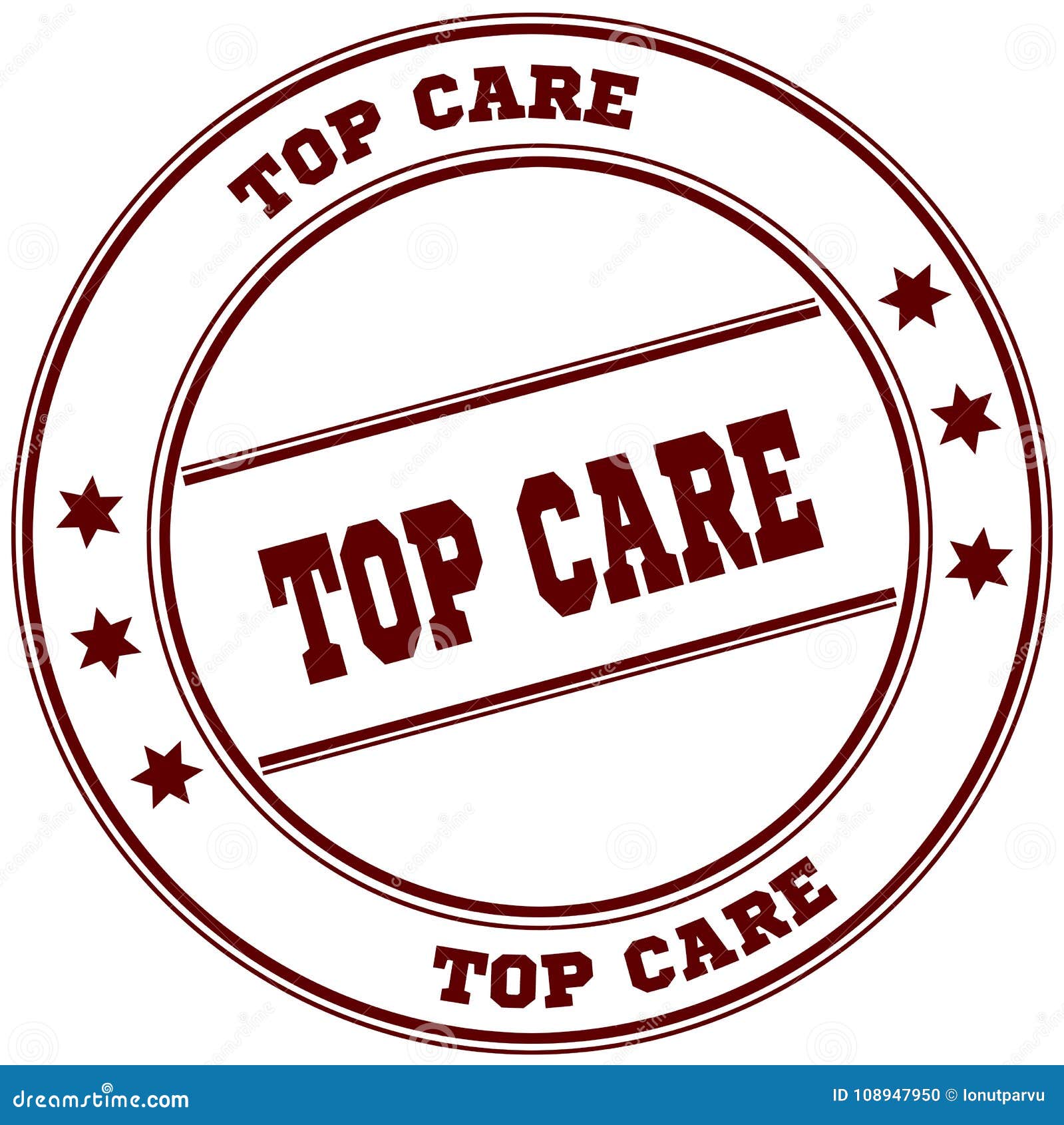 Sello Rojo Simple Del CUIDADO SUPERIOR Stock de ilustración ...