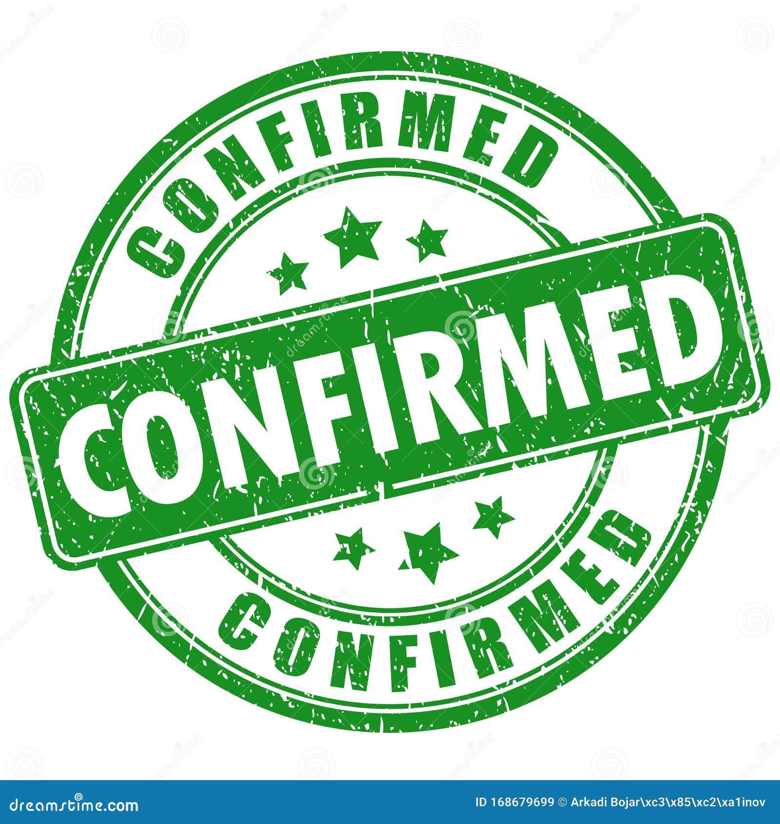 Sello vectorial confirmado ilustración del vector. Ilustración de ...